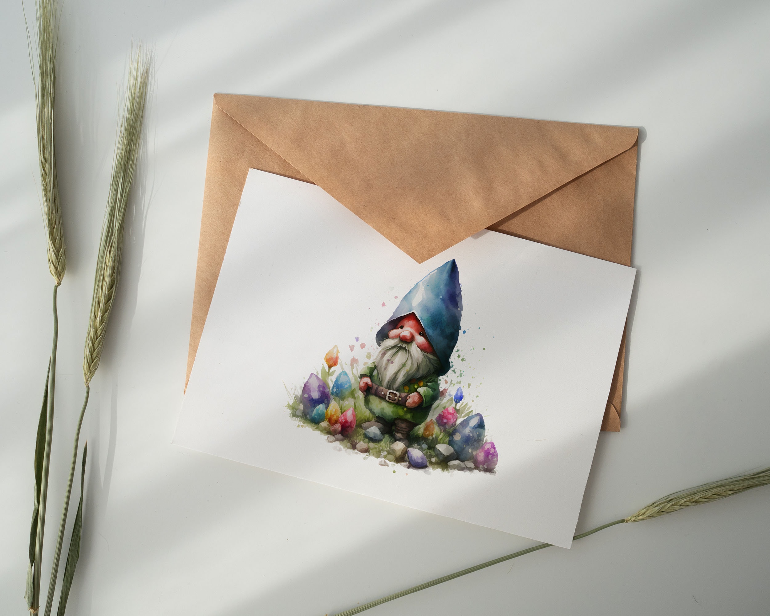 Watercolor Gnome Clipart Bundle Transparent Pngs Instant - Etsy