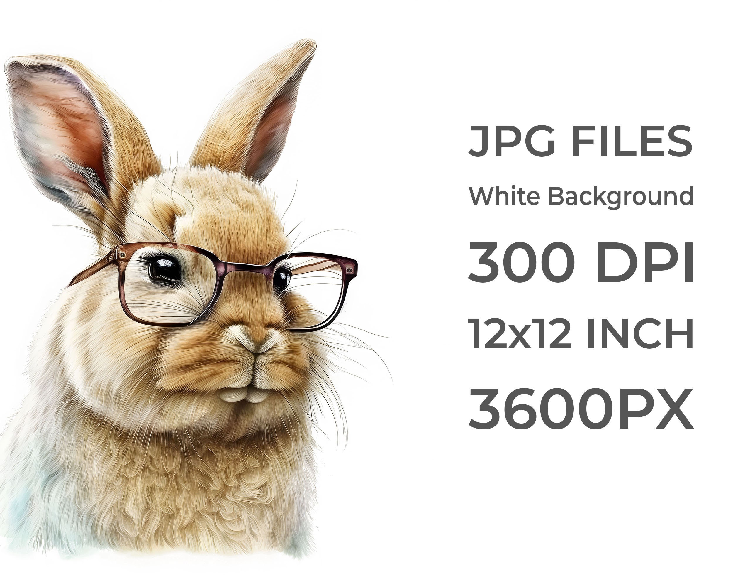 Funny Bunny Design Bundle 10 Funny Rabbit Glasses - Etsy