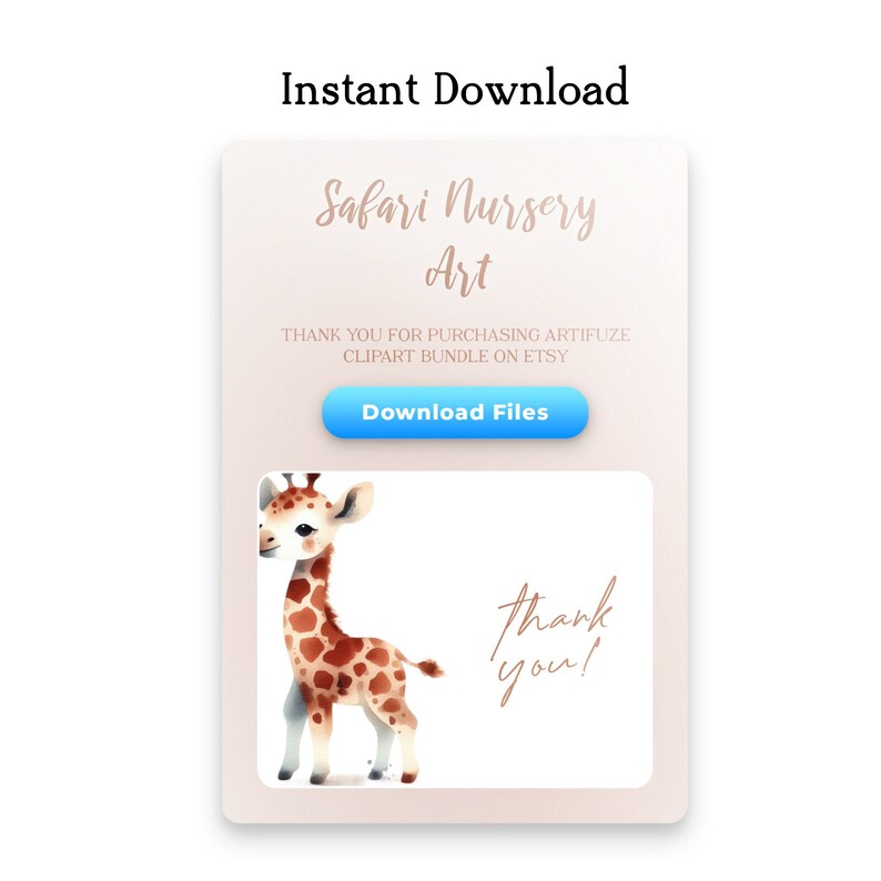 Watercolor Safari Animals Clipart Jungle Animals Nursery Wall Decor ...