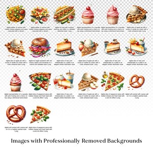 Fast Food Clipart Bundle - Burger, Pizza, Taco, Sandwich, Ramen, Hotdog ...