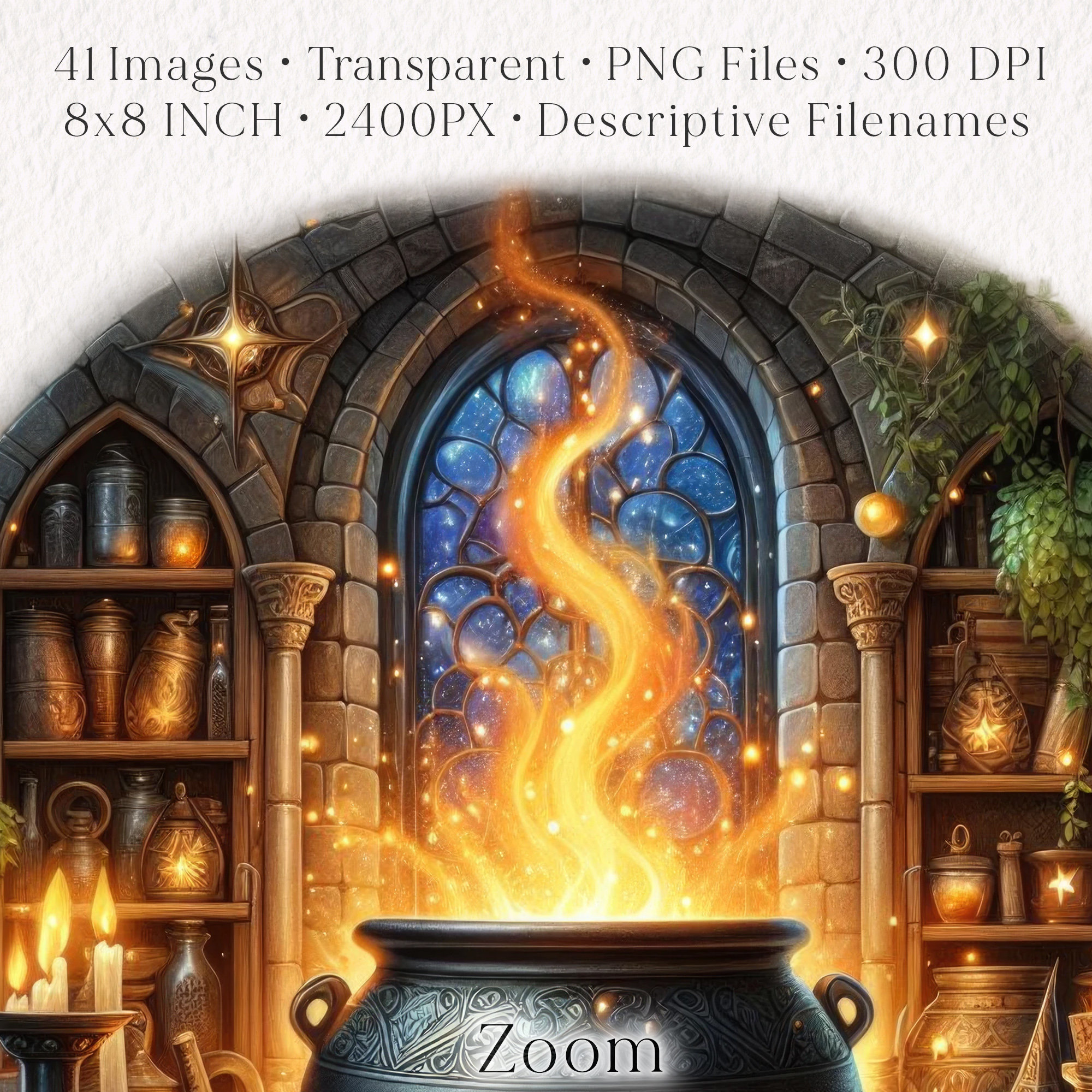 Wizard School Clipart Bundle Magical Common Living Guest Room, Cozy ...