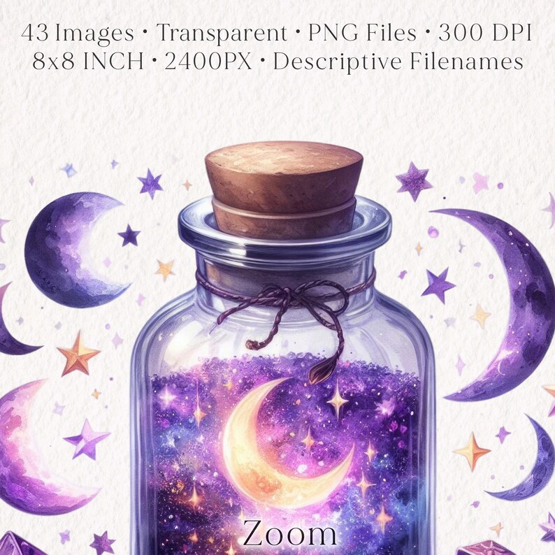Witchcraft Purple Witch Clipart Bundle Chubby Pagan Magic Clip Art PNG ...