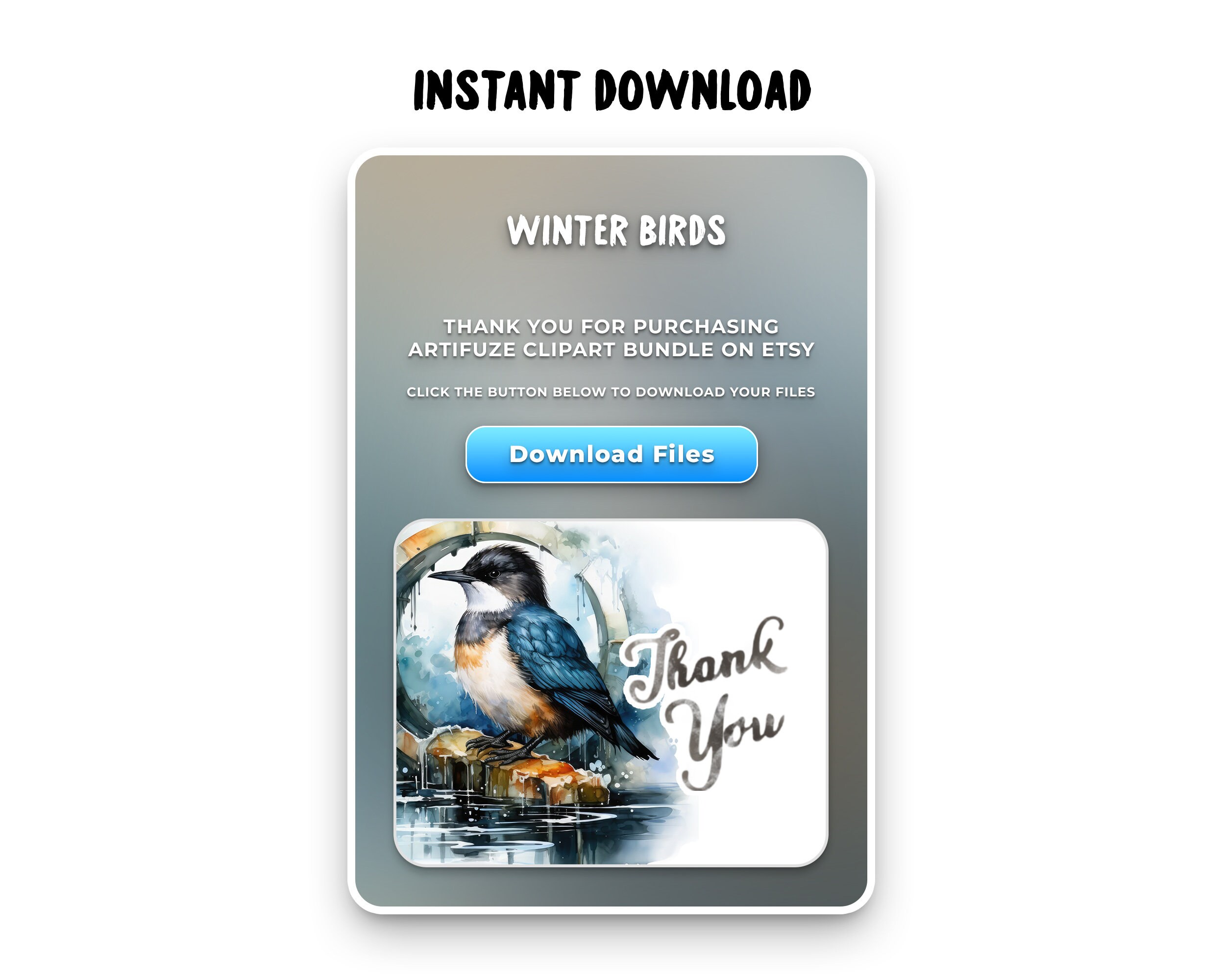 Winter Birds Watercolor Clipart Bundle 52 Transparent PNG Images, High ...