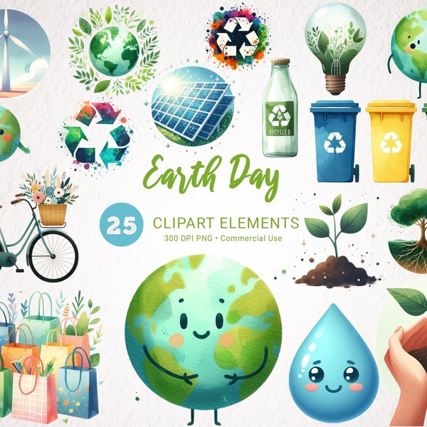 Earth Day Clip Art - Etsy