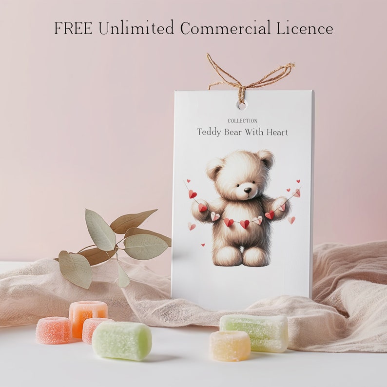Teddy Bear With Heart Clipart Bundle 30 High Quality Watercolor PNG ...