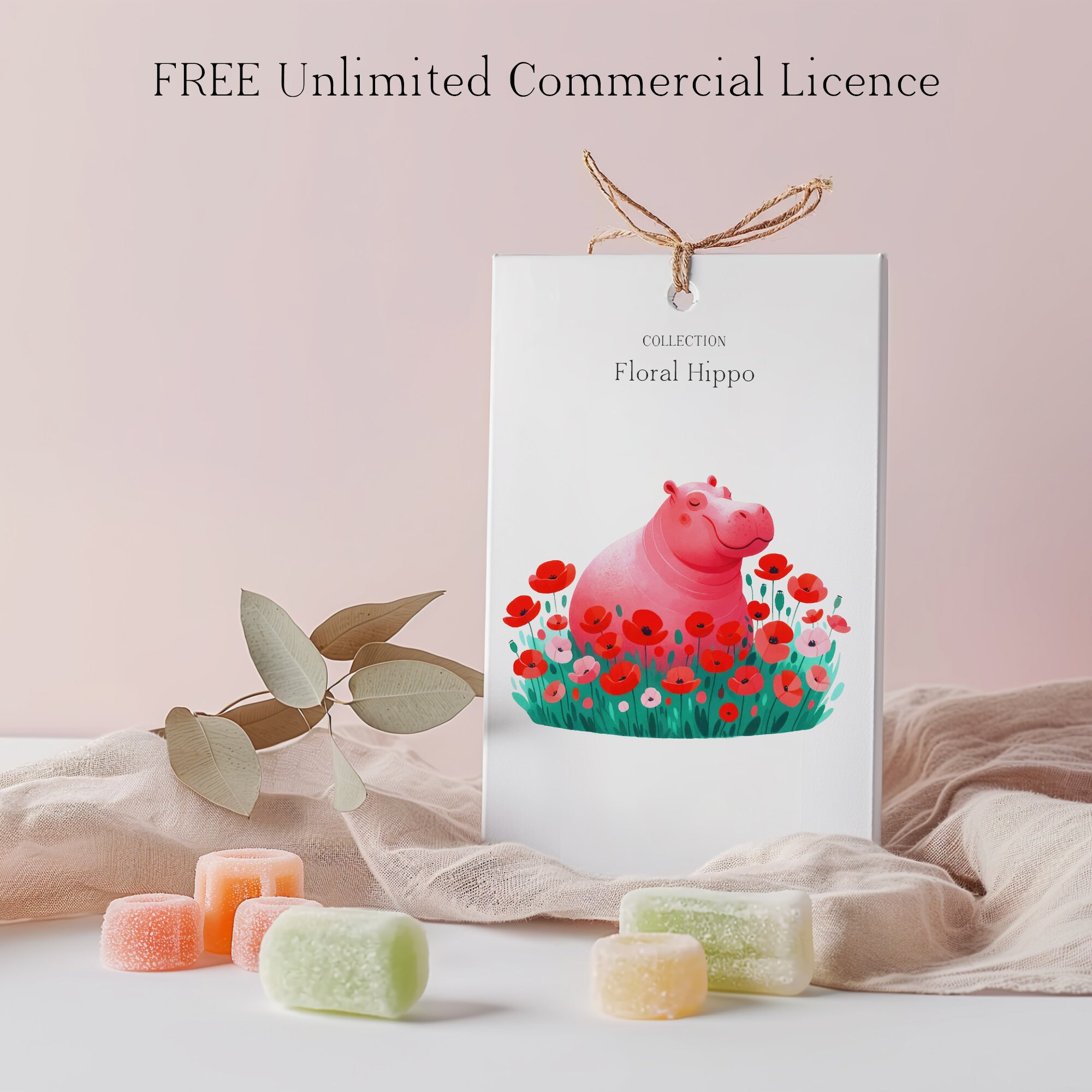 Floral Hippo Watercolor Clipart Bundle 14 PNG Images, Hippo & Flowers ...