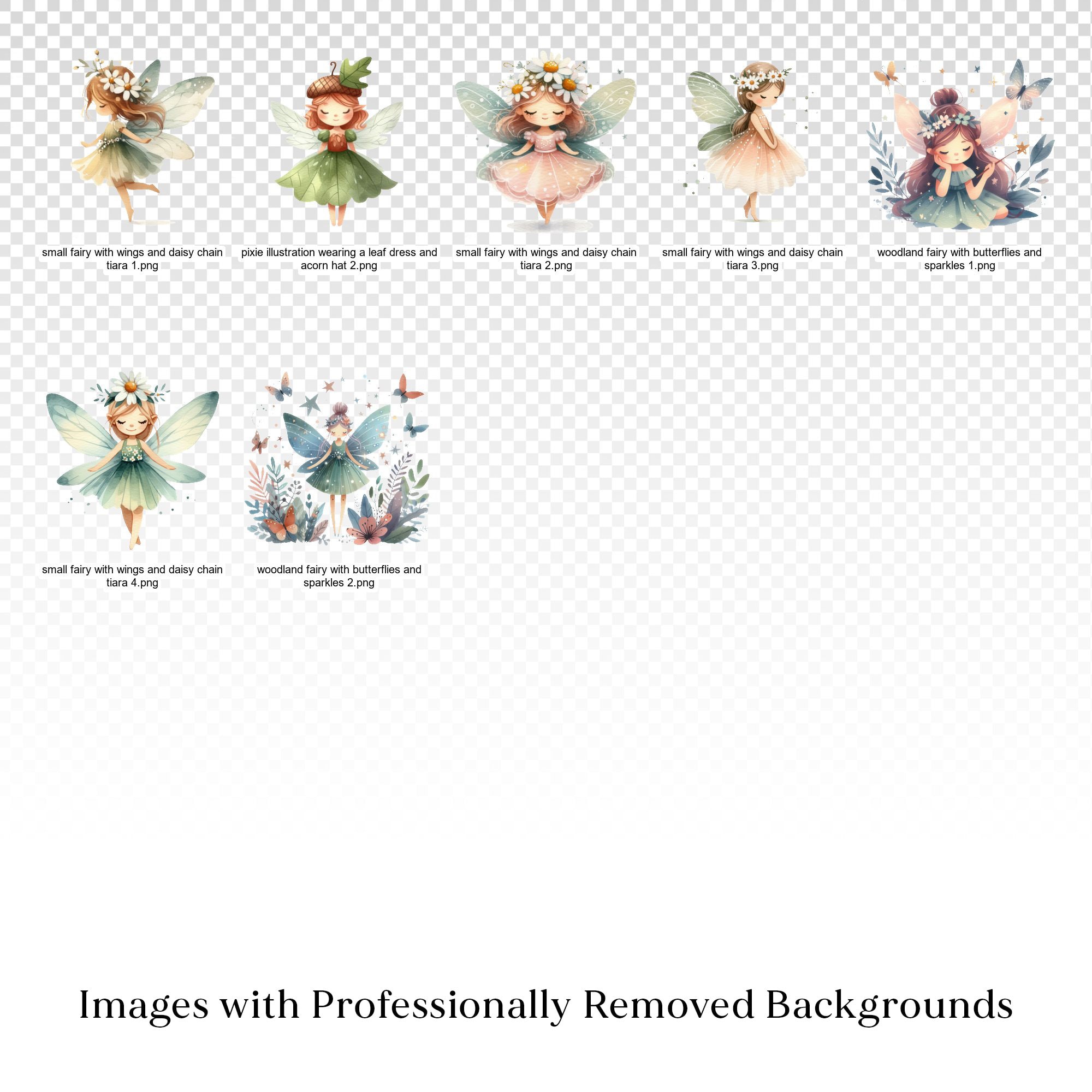 Watercolor Fairy Clipart Bundle Kids Fantasy Art, Fairytale Friends PNG ...