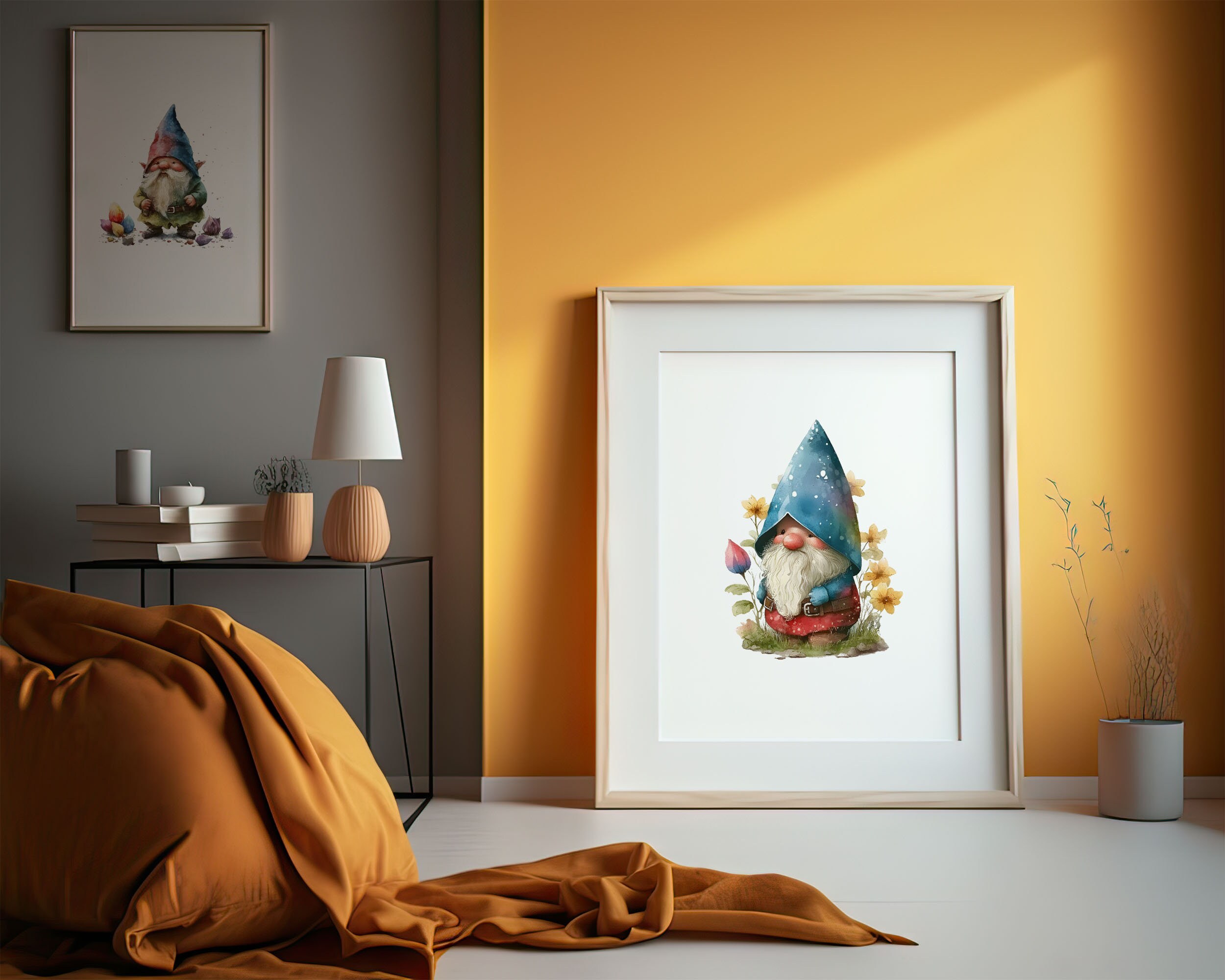 Watercolor Gnome Clipart Bundle Transparent Pngs Instant - Etsy