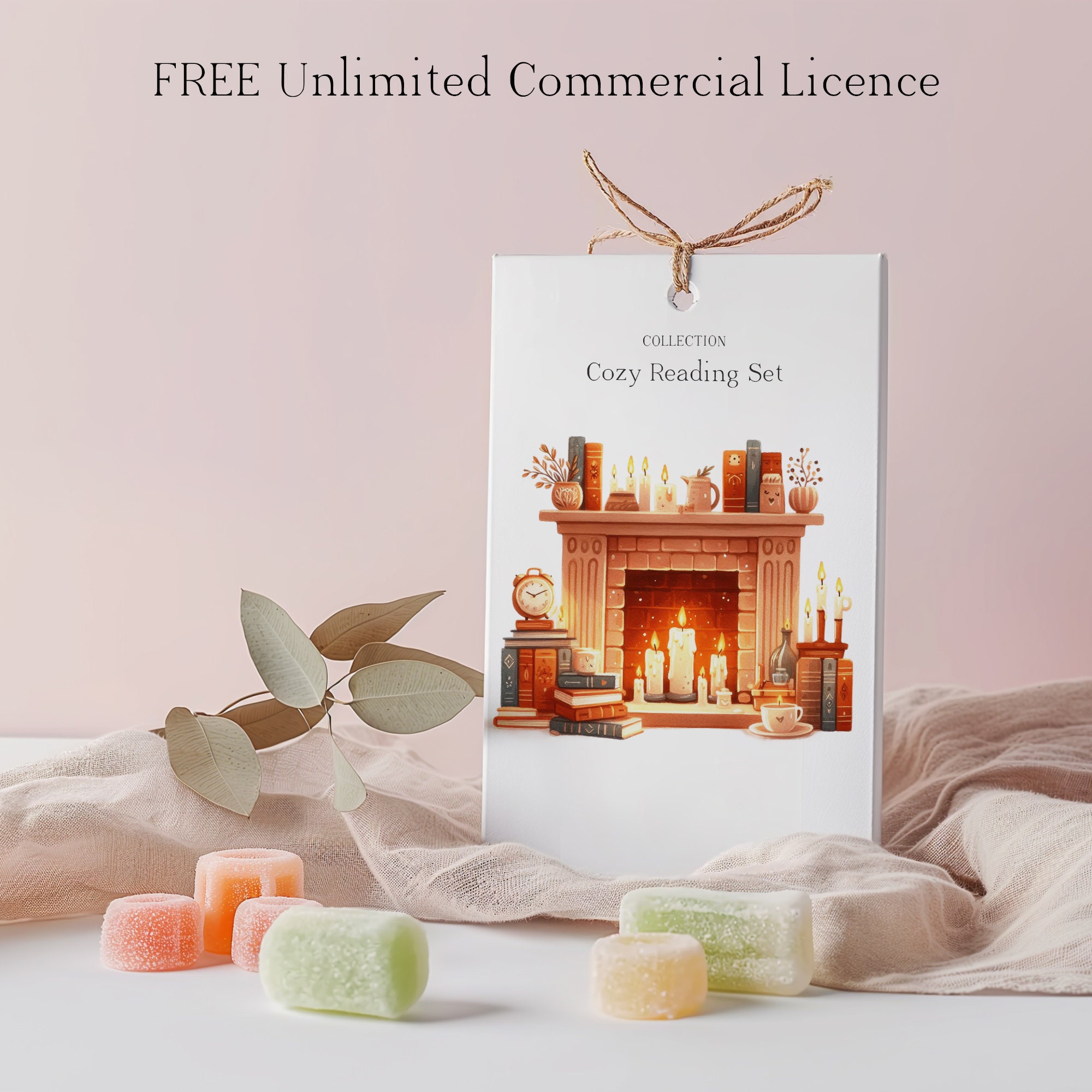 Cozy Reading Clipart Bundle, Watercolor Cottagecore Bookworm, Pinecones ...