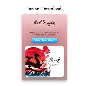 Red Dragon Watercolor Clipart Bundle - 32 High-quality PNG Images ...