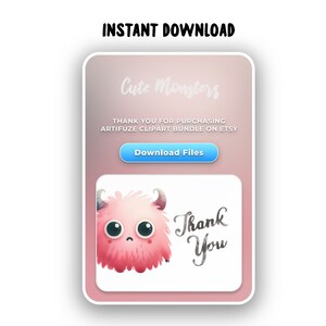 Cute Monsters Watercolor Clipart Bundle - 35 PNG Transparent Images ...