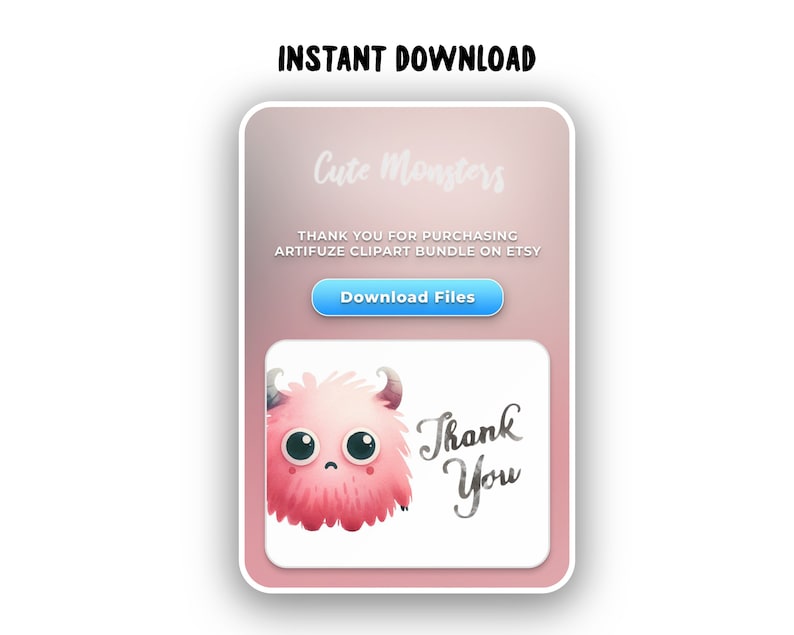 Cute Monsters Watercolor Clipart Bundle - 35 PNG Transparent Images ...