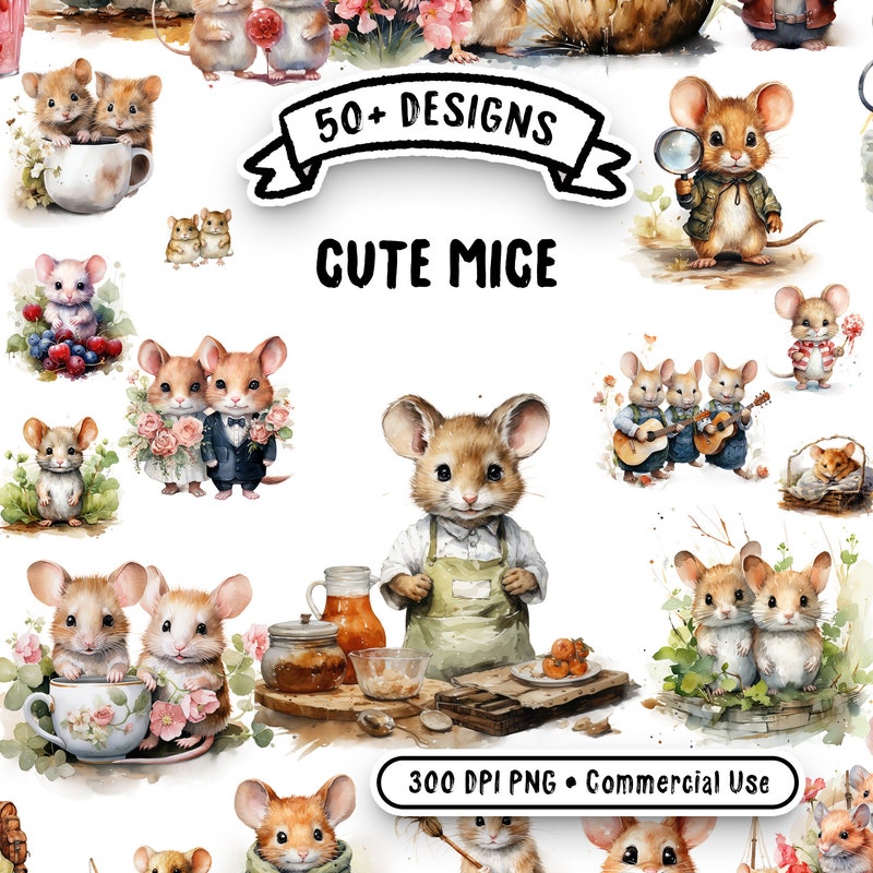 Mouse Illustration - Etsy