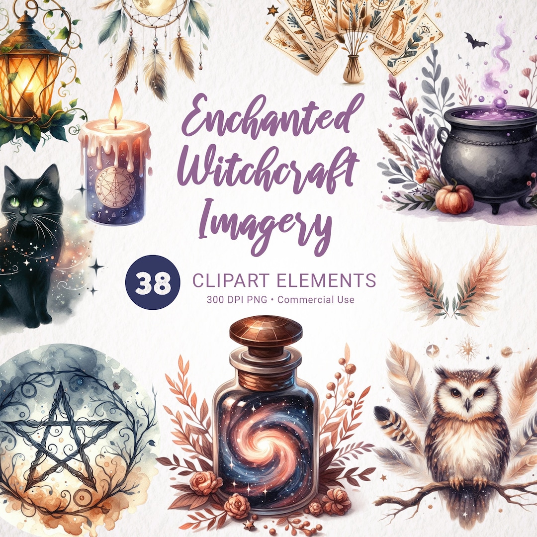 Witchcraft Clipart PNG, Dark Witch Clip Art, Pagan PNG, Magic Mystical ...