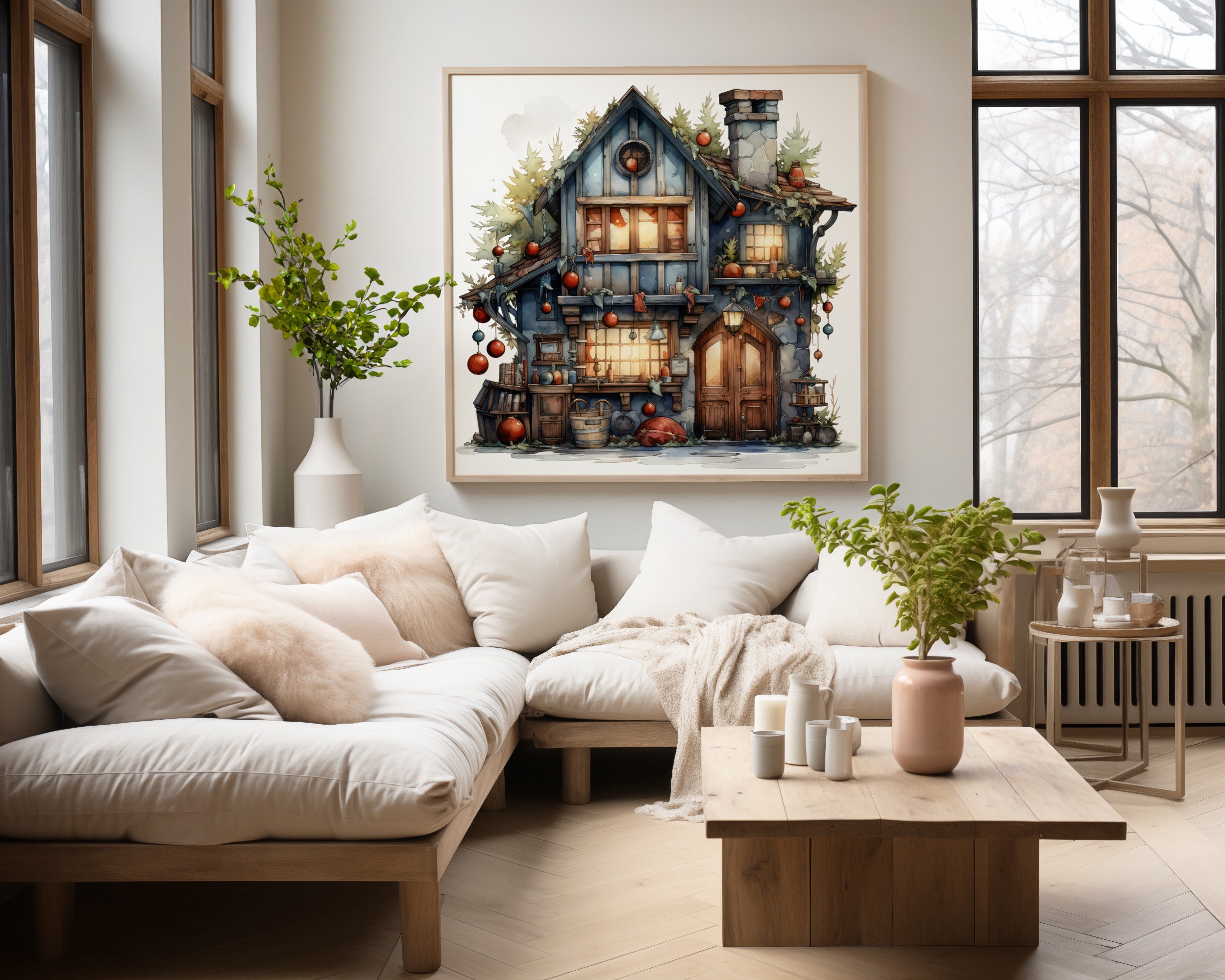 Advent Calendar Watercolor Clipart Bundle 156 PNG Transparent Images ...