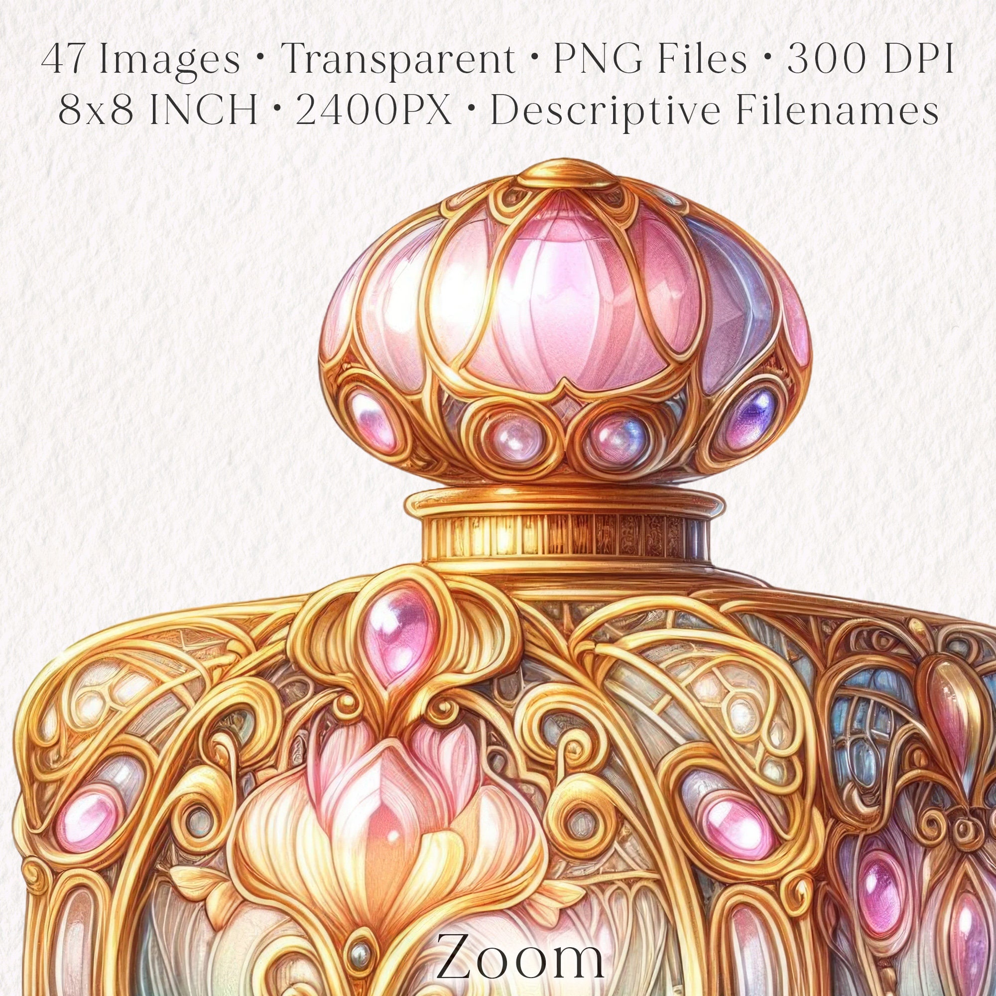 Vintage Perfume Clipart Bundle, Perfume Spray PNG, Vintage Makeup ...
