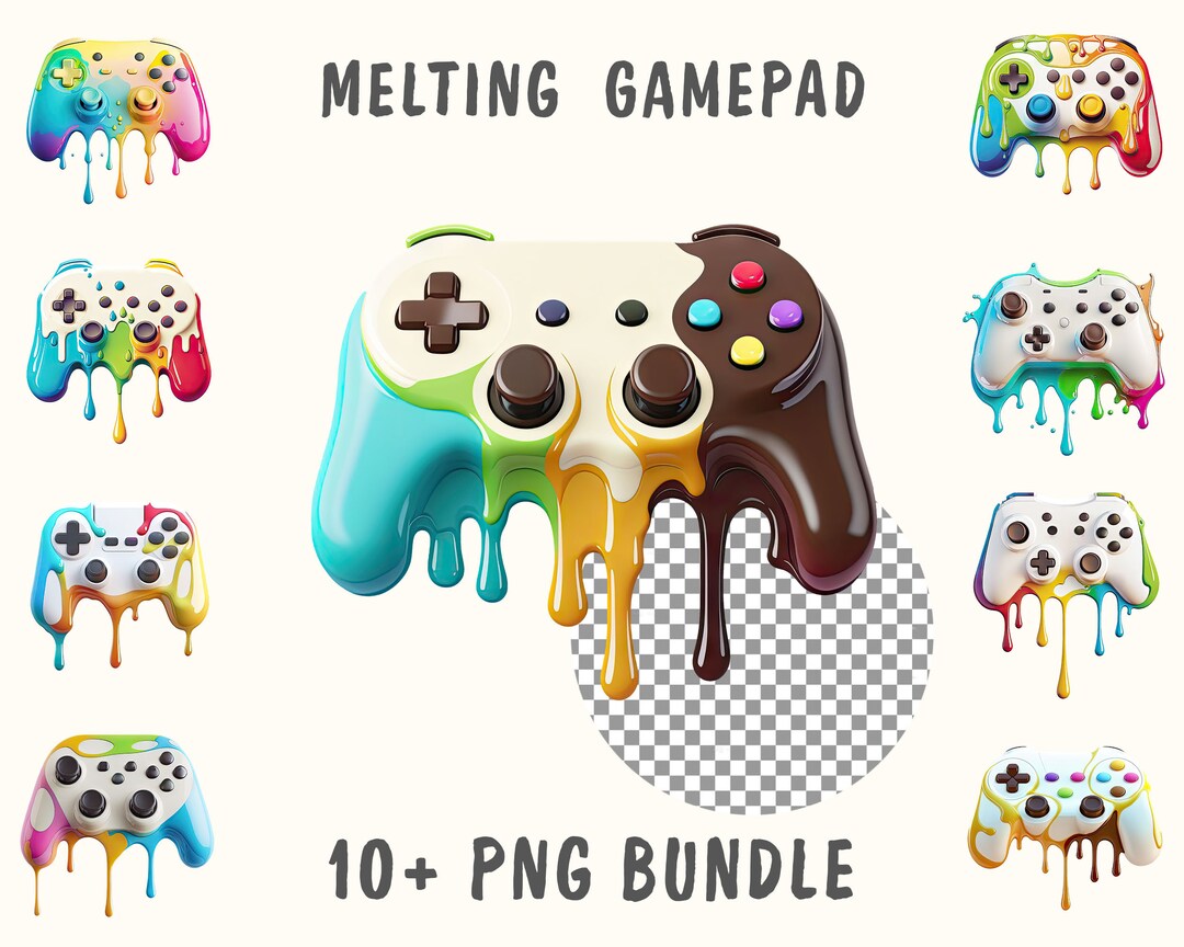 Melting Gaming Controller Clipart Bundle PNG 10 Hochwertige - Etsy.de