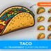Taco Clipart Set 12 PNG Files Transparent Backgrounds Cinco De Mayo ...