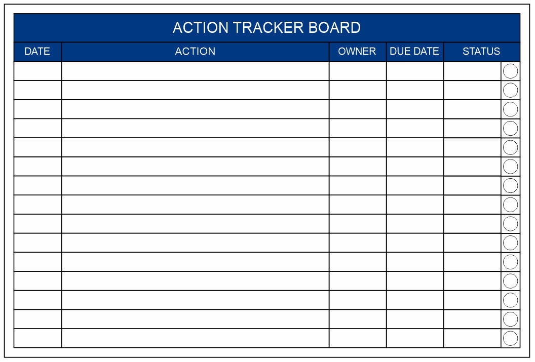 Action Tracker Board Task Management & Action Setting Tool for Home and ...