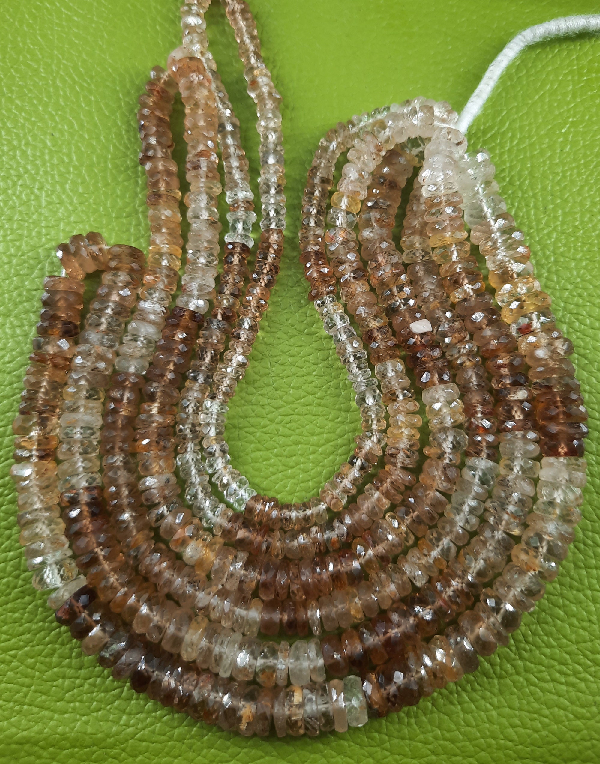 8 Strand Natural Imperial Topaz Shaded Beads Imperial Tyre Shape Beads ...