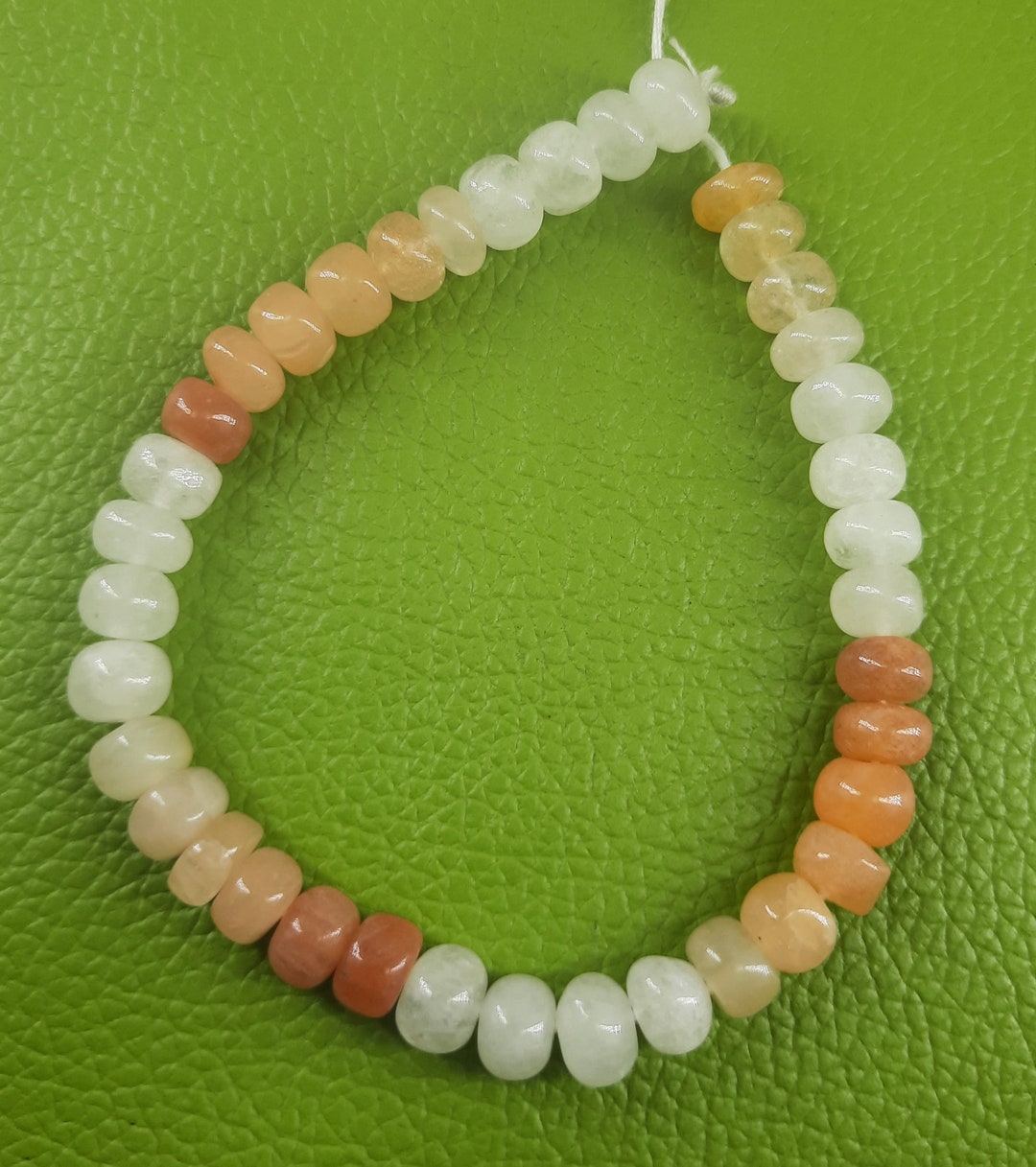 8 Strand Multi Quartz Smooth Rondelle Shape Gemstone Beads Plain Multi ...