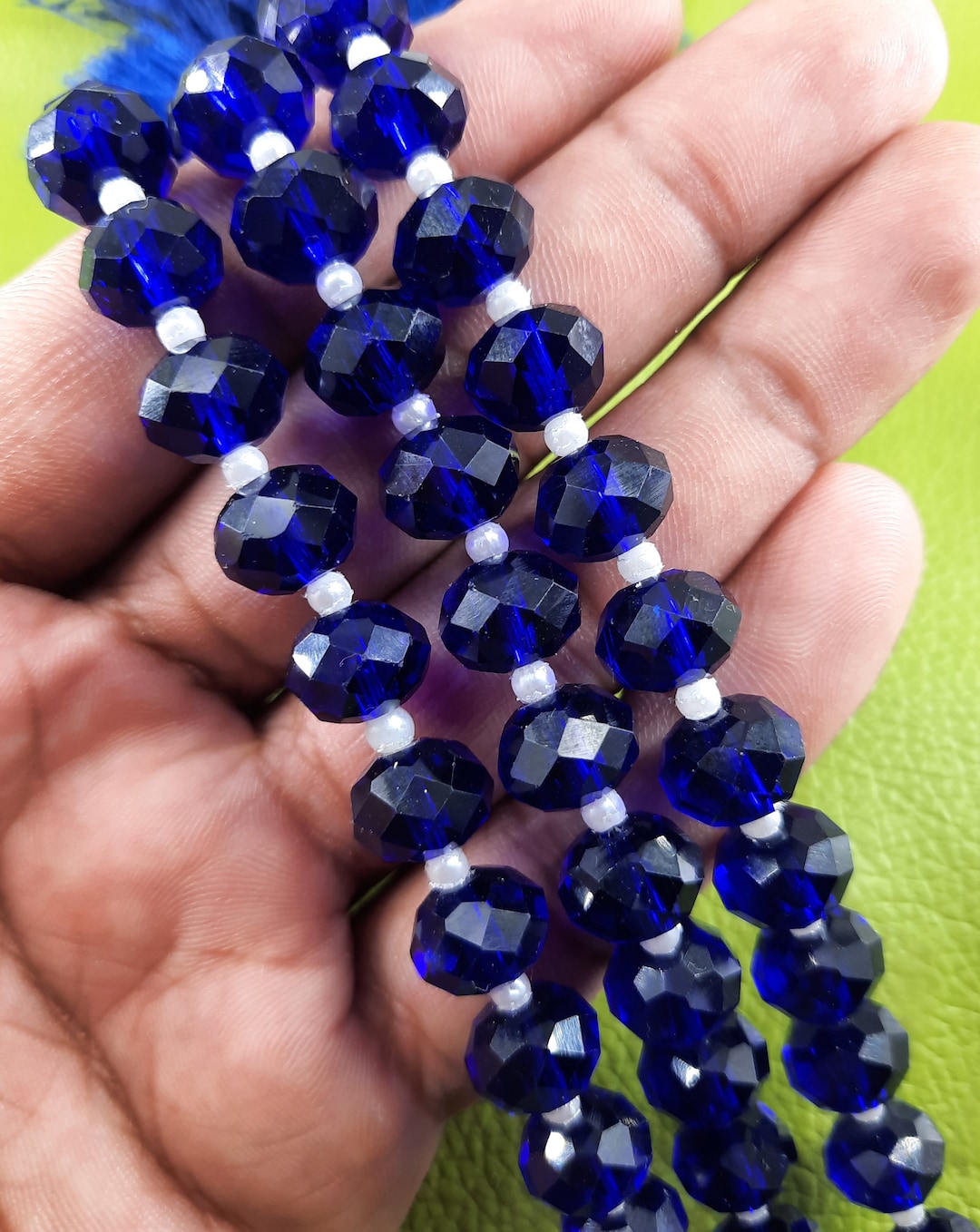 8" Strand Blue Quartz Beads Faceted Rondelle Shape Beads Quartz ...