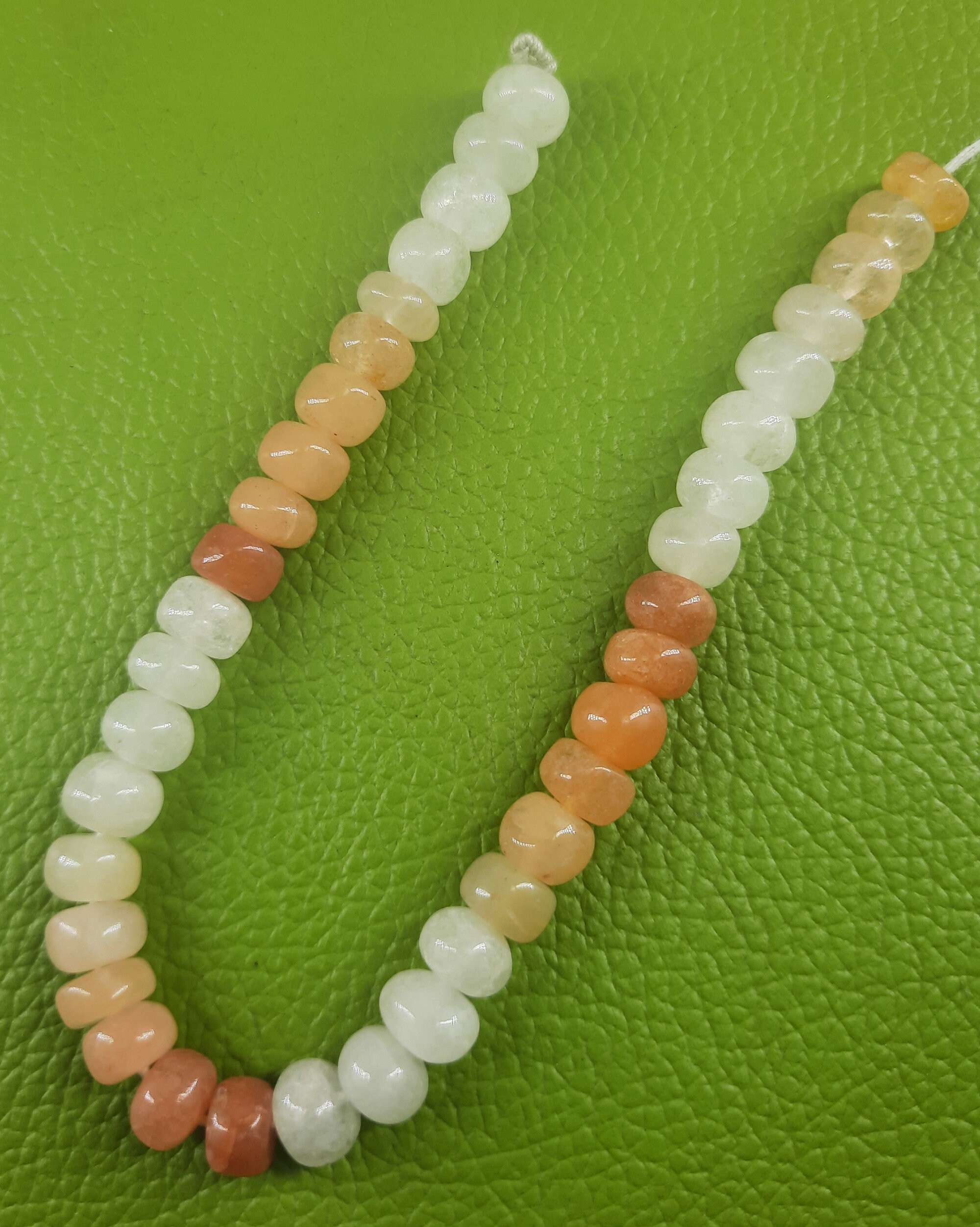 8 Strand Multi Quartz Smooth Rondelle Shape Gemstone Beads Plain Multi ...