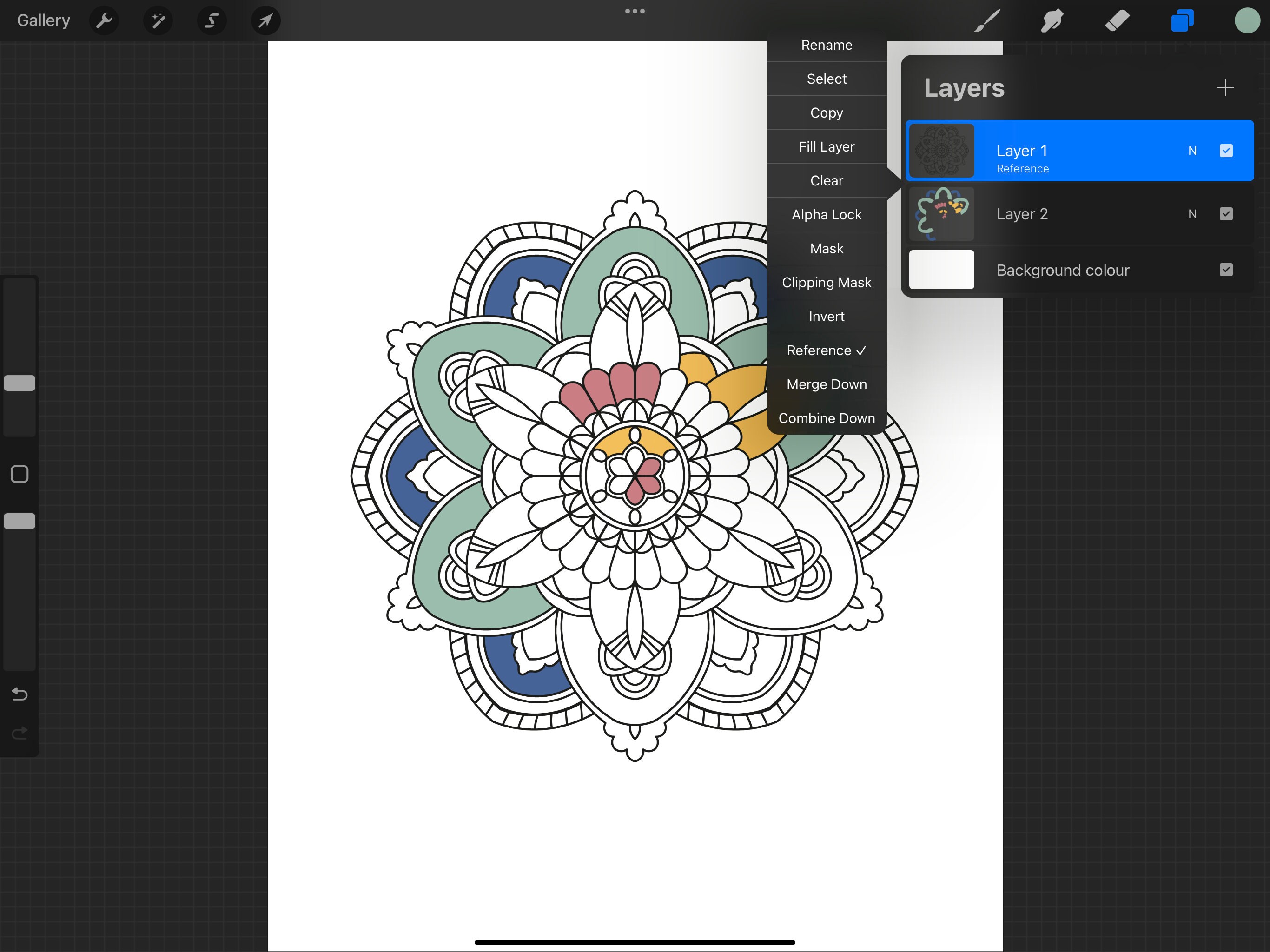 Mandala Coloring Pages, Printable, Digital, Procreate Coloring, Instant ...