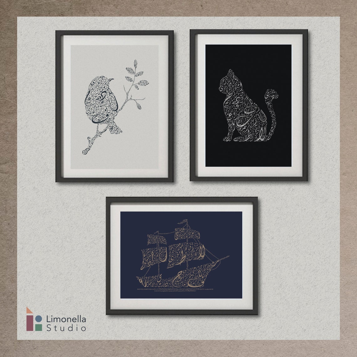 Custom Arabic Calligraphy Art, Animals Calligraphy, Shapes Calligraphy ...