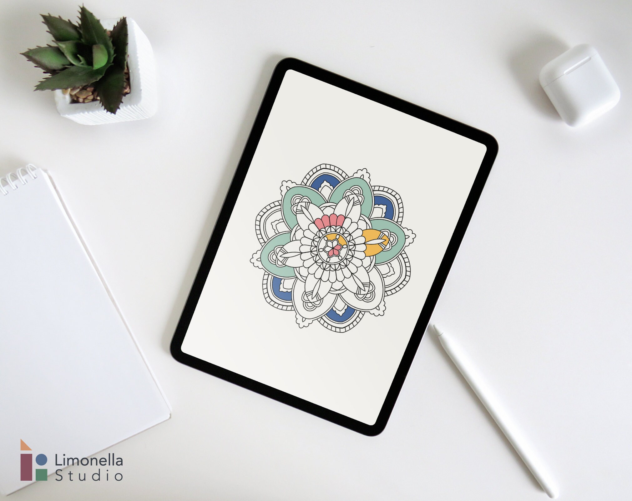 Mandala Coloring Pages, Printable, Digital, Procreate Coloring, Instant ...