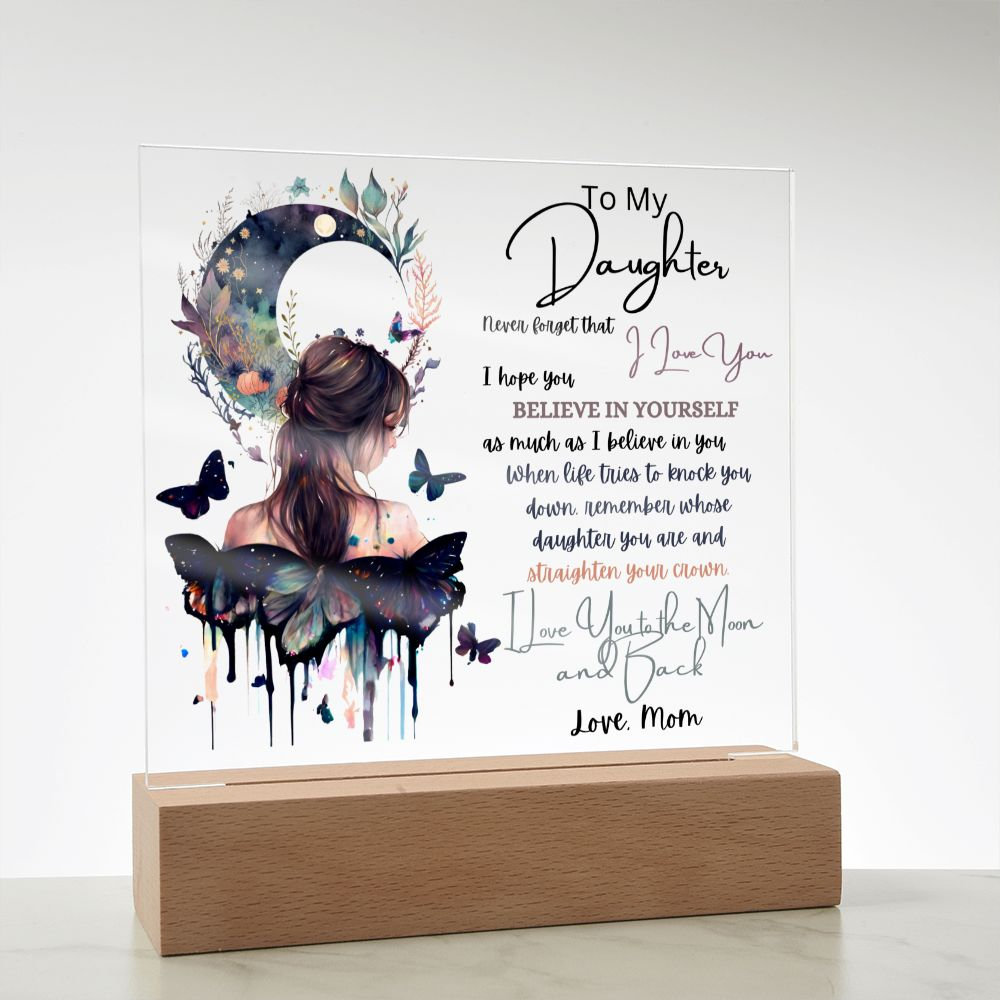 To My Daughter - Square Acrylic Plaque - Etsy