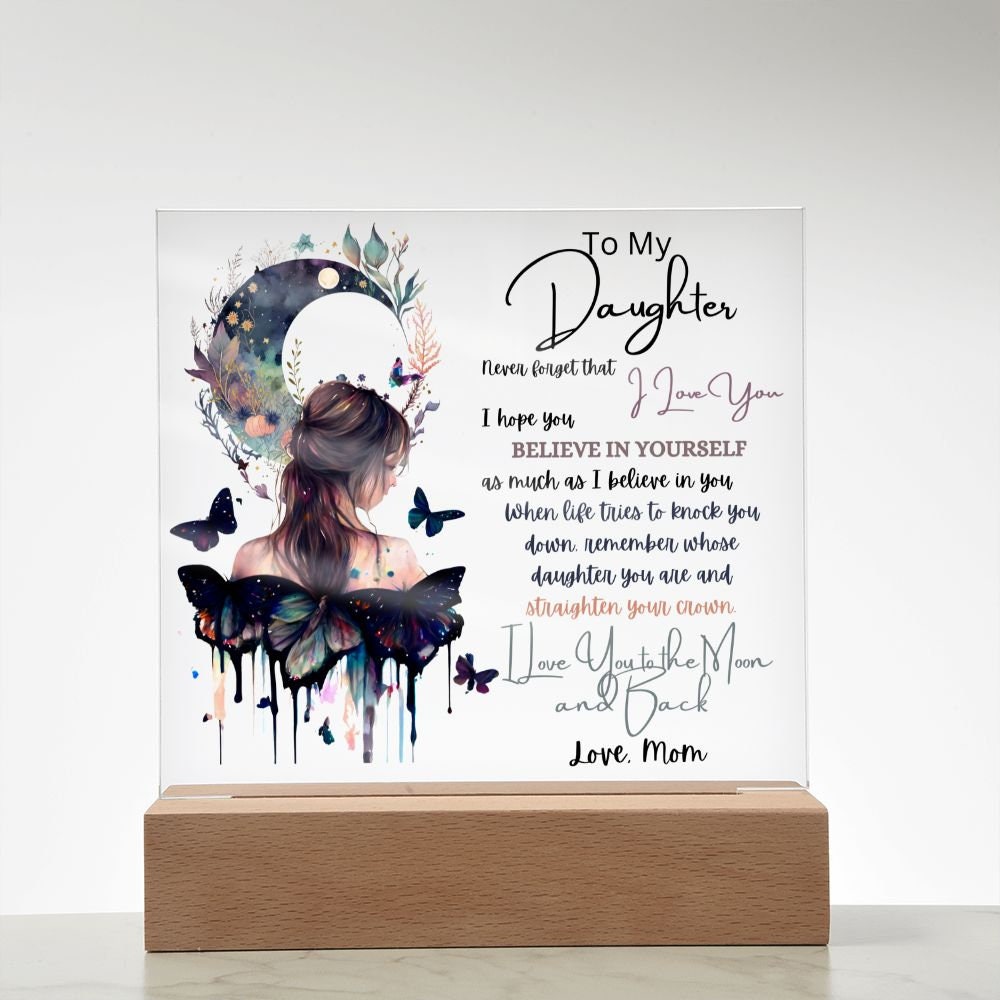 To My Daughter - Square Acrylic Plaque - Etsy
