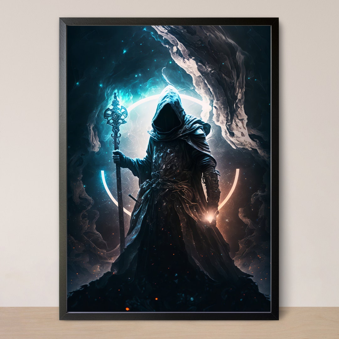 Intricate Grim Reaper Digital Art Perfect for Alternative Home Decor - Etsy