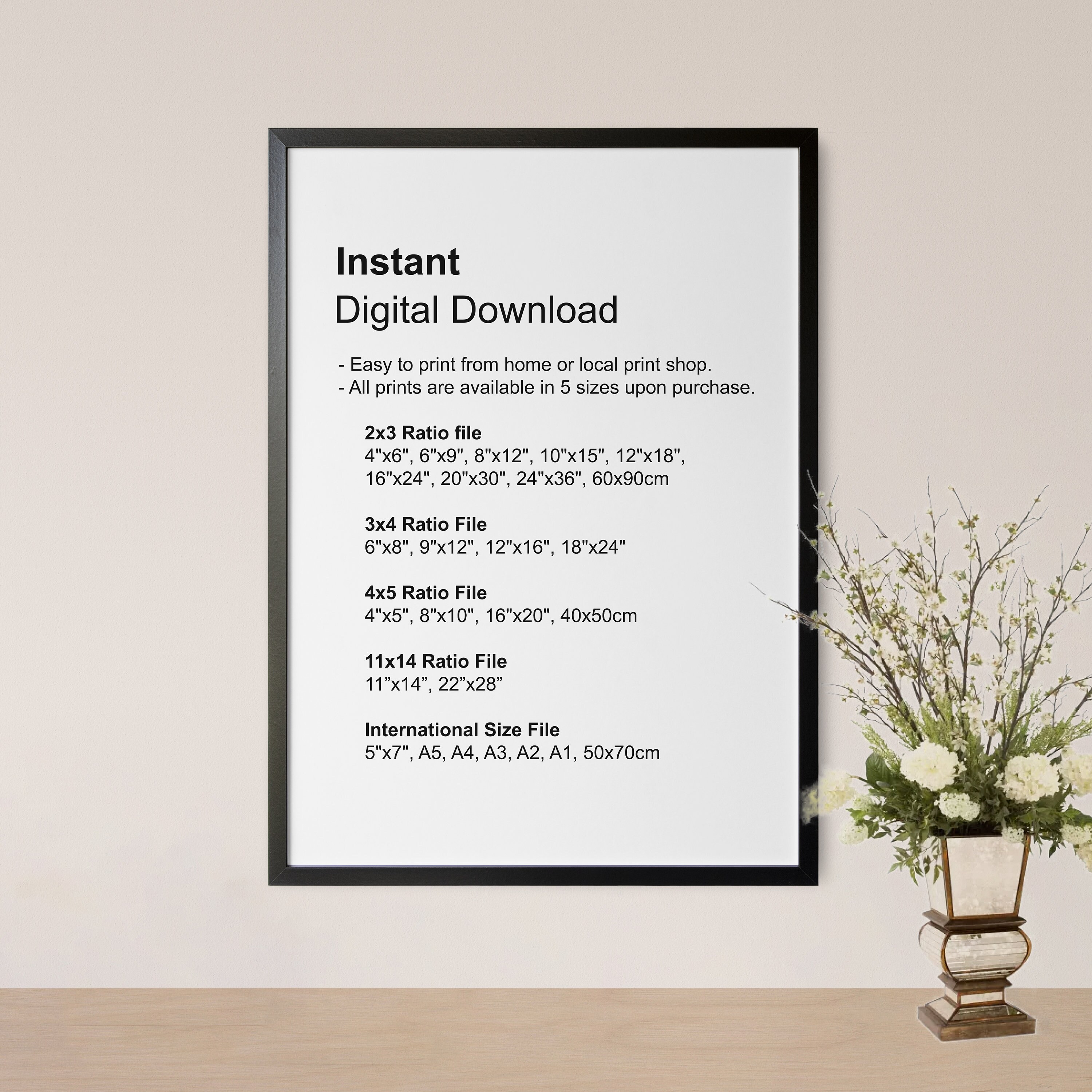 Japanese Landscape Drawing in Red, Black and White Digital Download ...