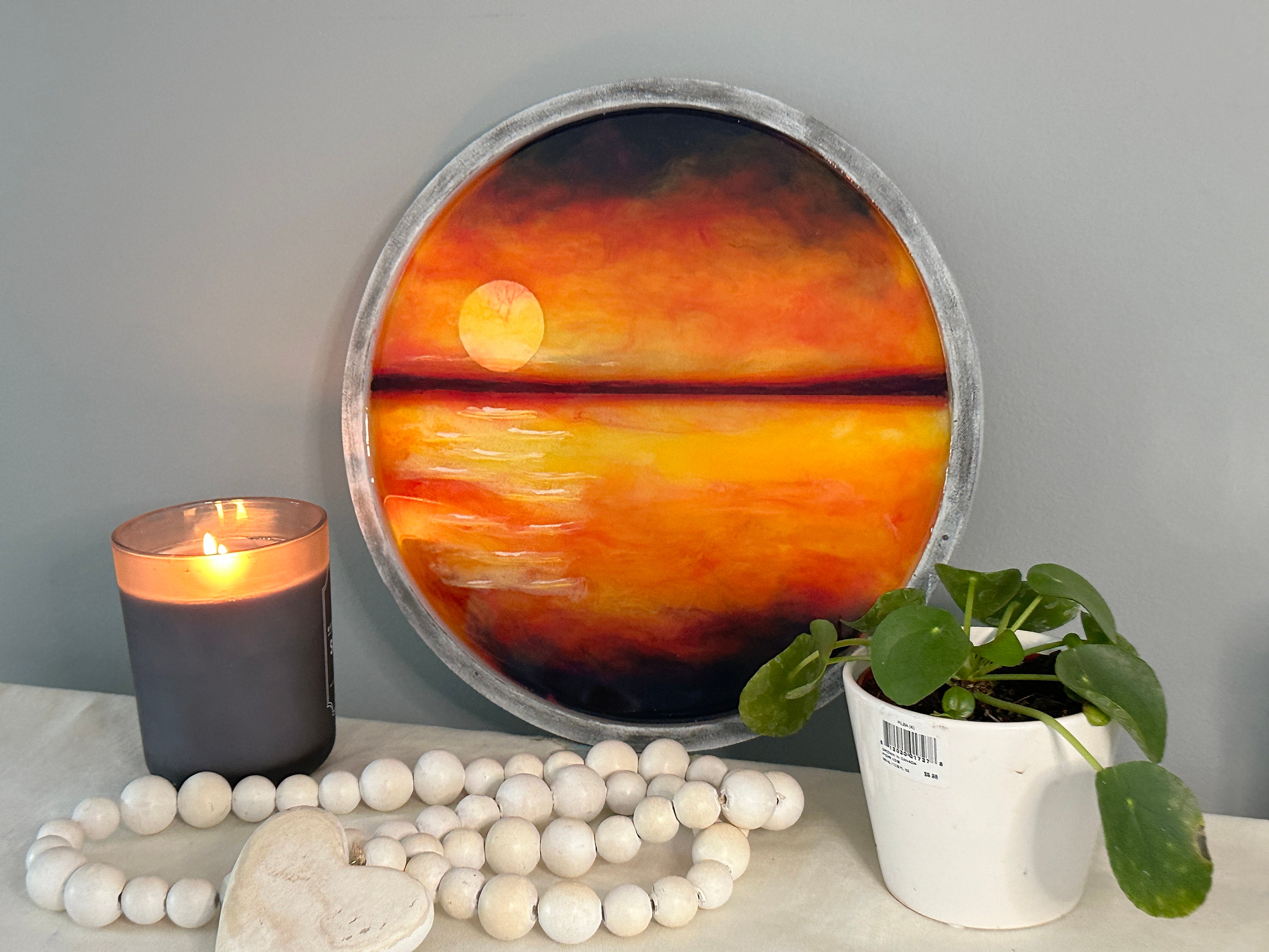 Epoxy Resin Sunset Wall Hanging - Etsy