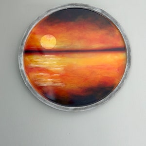 Epoxy Resin Sunset Wall Hanging - Etsy