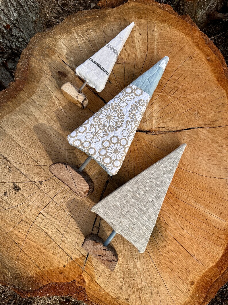 Modern Farmhouse, Fabric Trees, Farmhouse Christmas Tree, Modern Mantle ...