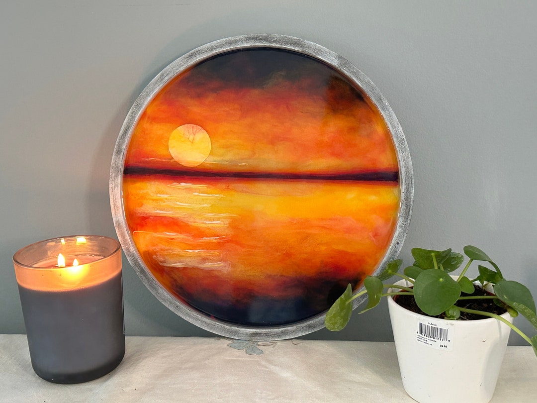 Epoxy Resin Sunset Wall Hanging - Etsy