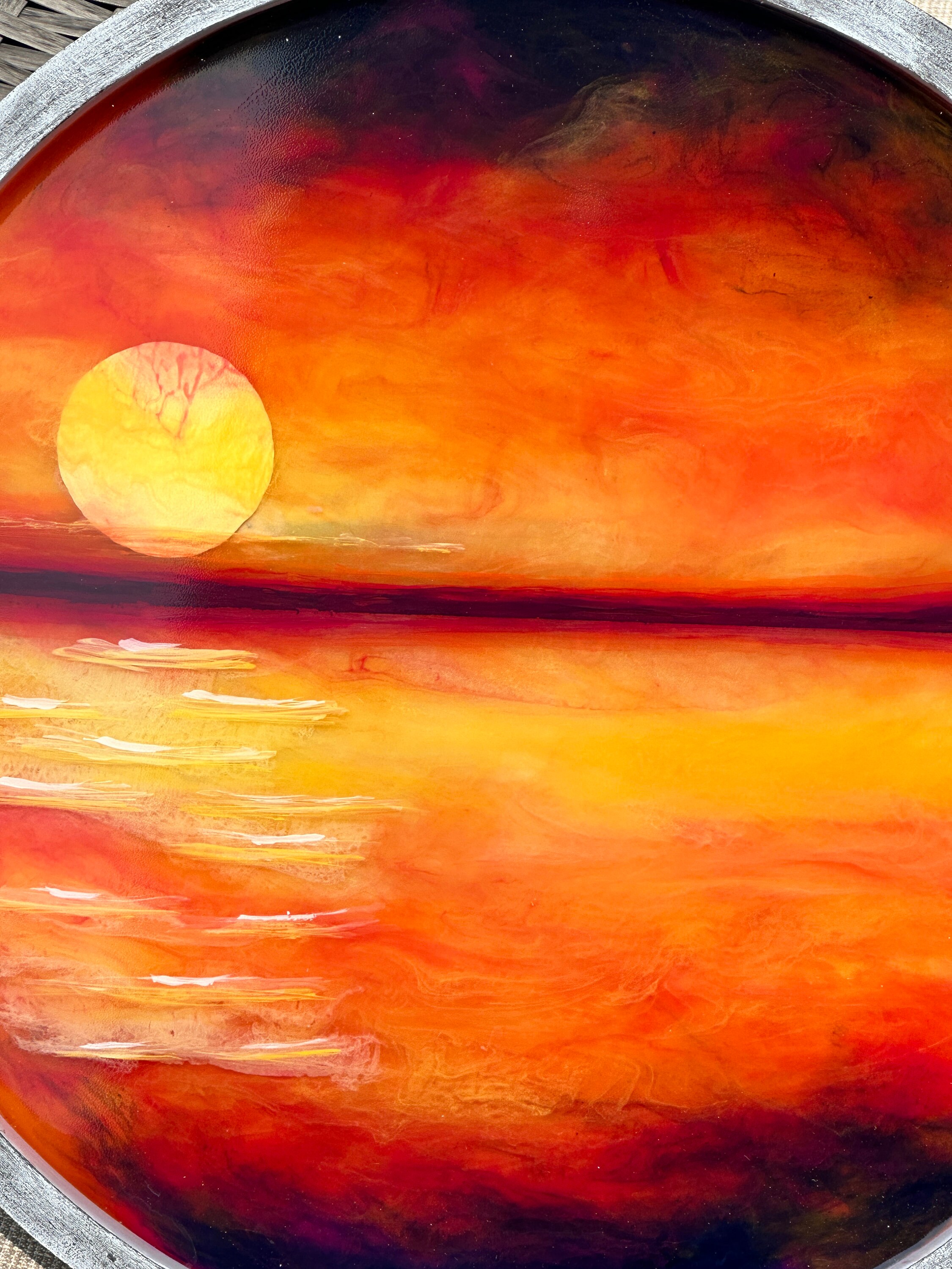 Epoxy Resin Sunset Wall Hanging - Etsy