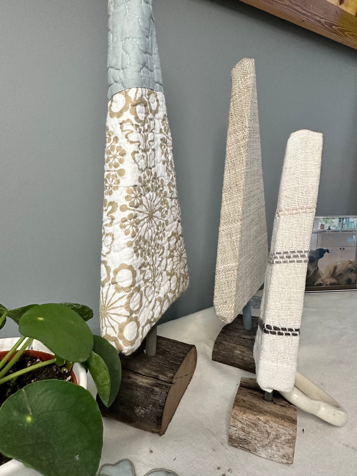 Modern Farmhouse, Fabric Trees, Farmhouse Christmas Tree, Modern Mantle ...