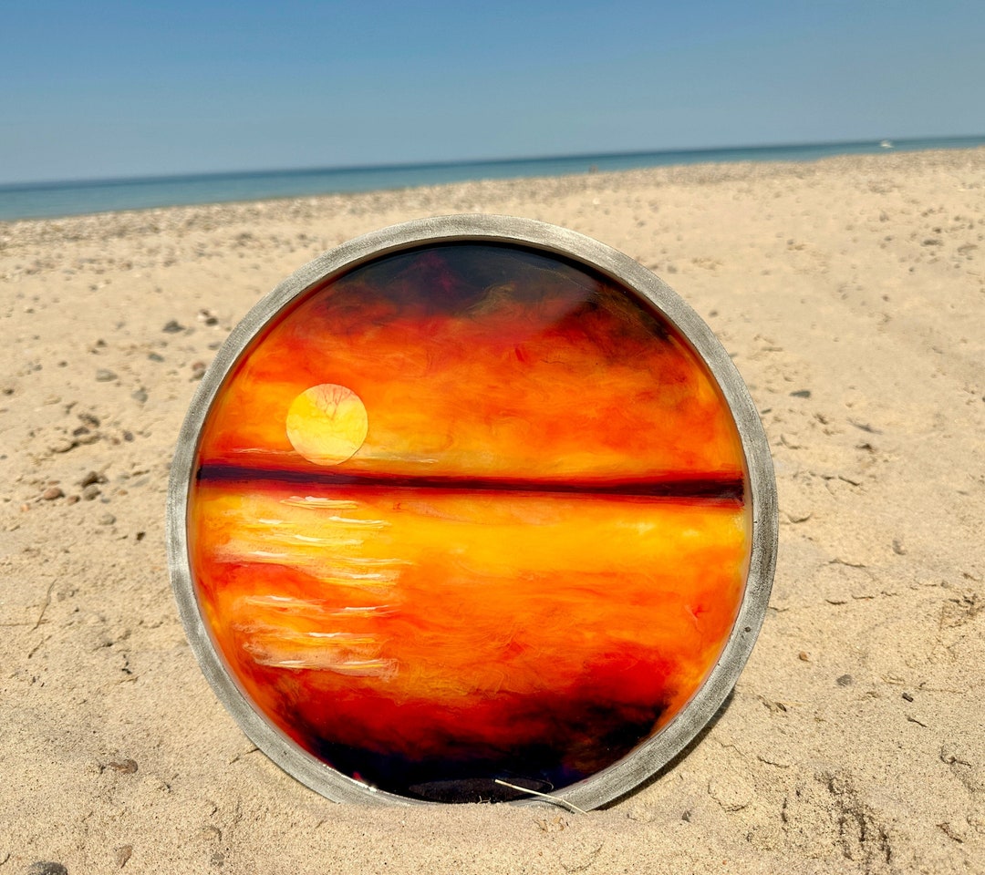 Epoxy Resin Sunset Wall Hanging - Etsy