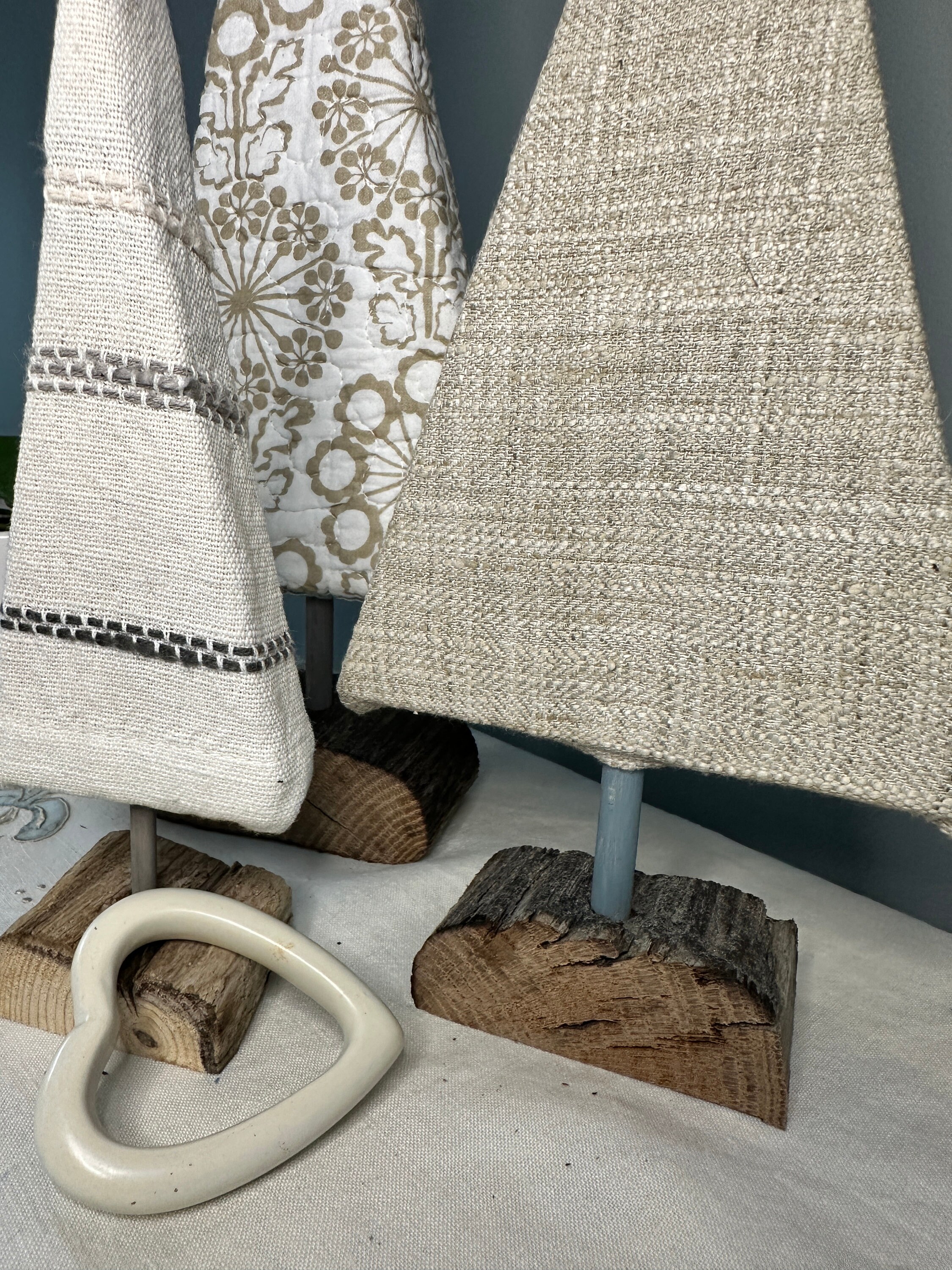 Modern Farmhouse, Fabric Trees, Farmhouse Christmas Tree, Modern Mantle ...