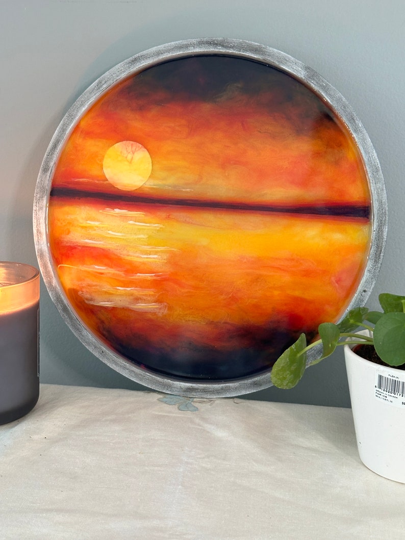 Epoxy Resin Sunset Wall Hanging - Etsy