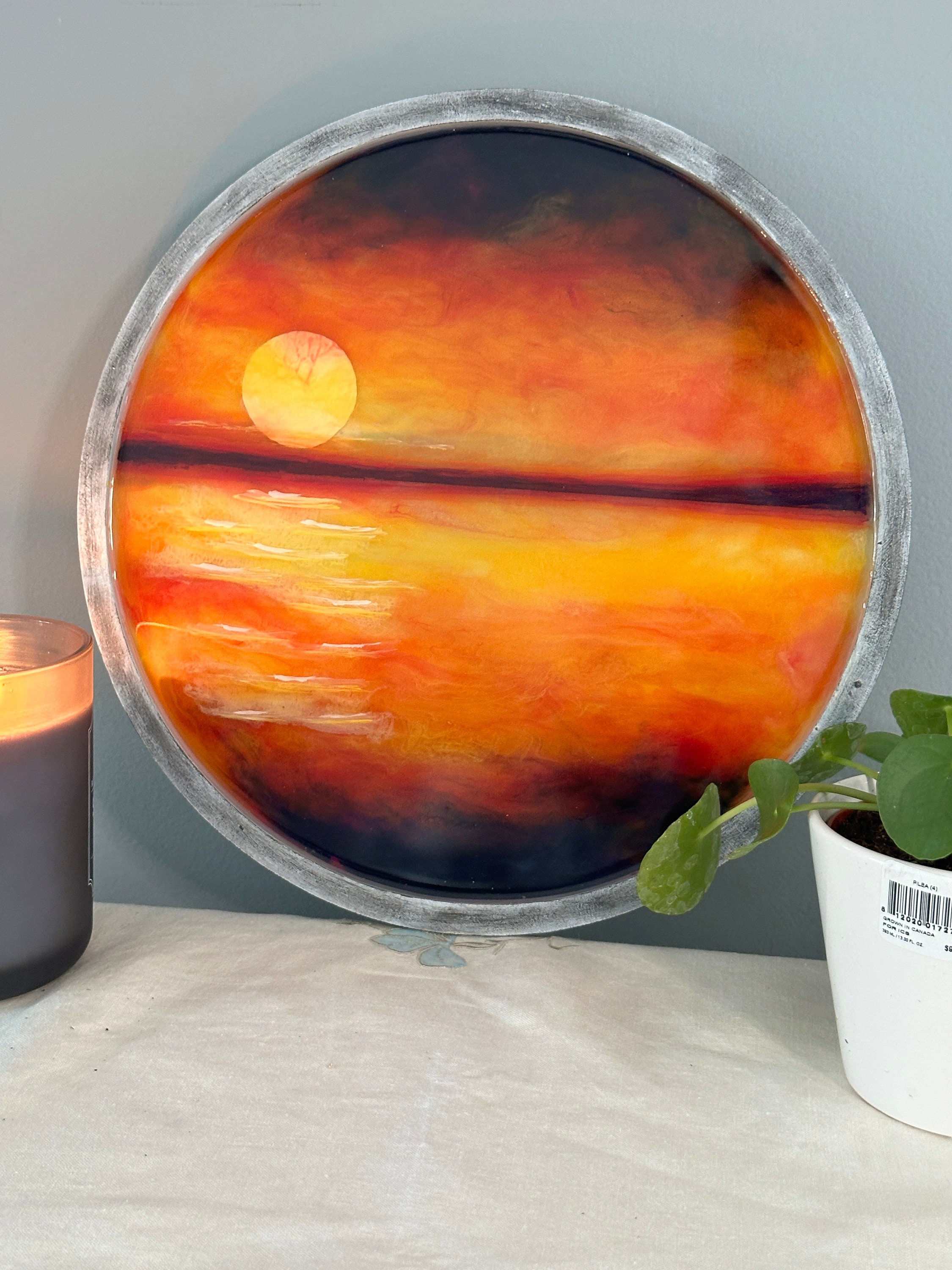 Epoxy Resin Sunset Wall Hanging - Etsy
