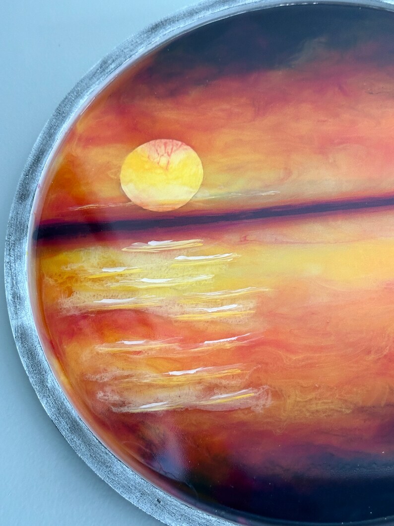 Epoxy Resin Sunset Wall Hanging - Etsy