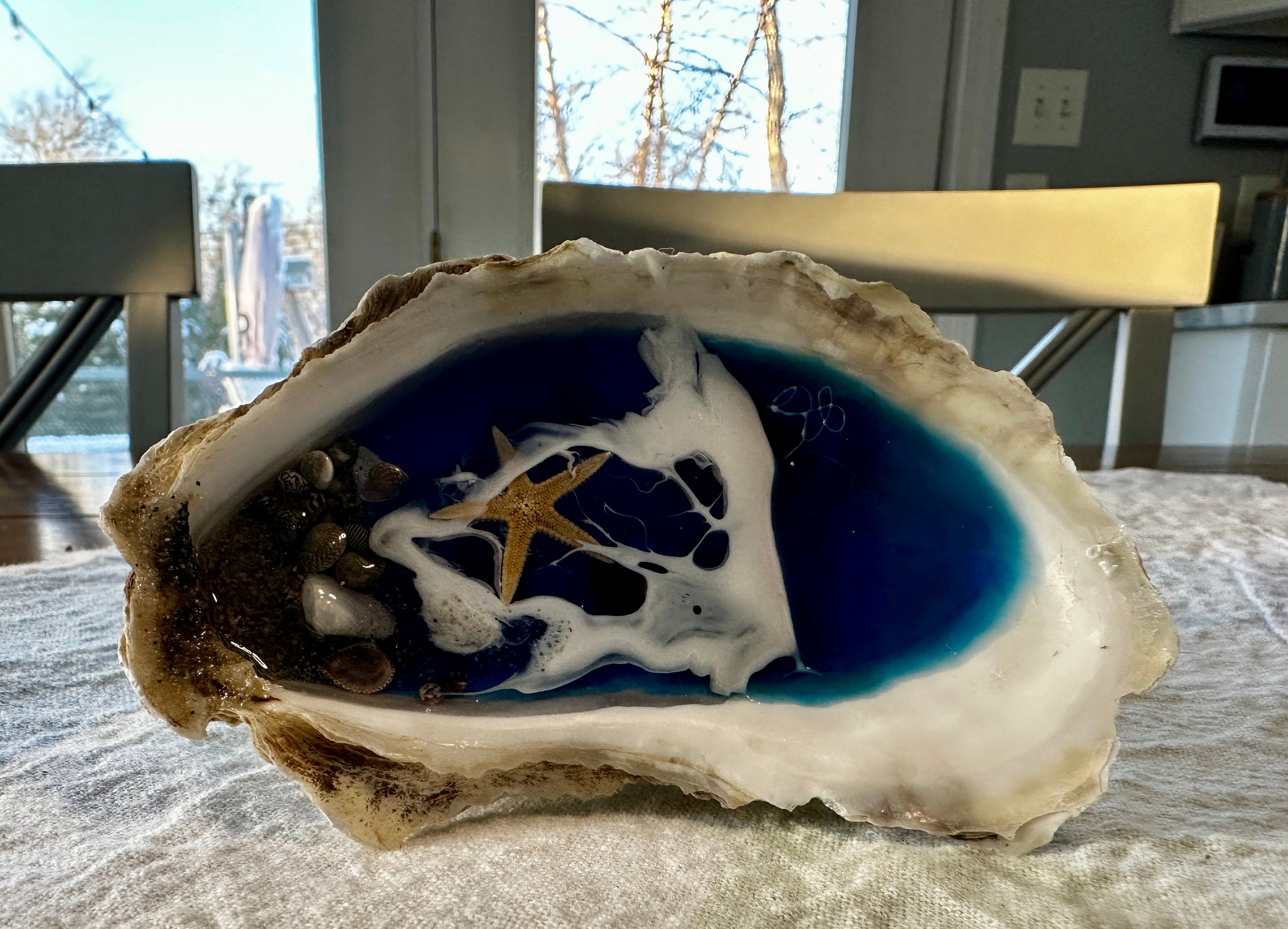 Oyster Shell Beach Scene, Cape Cod Beach Scene in Oyster Shell, Oyster ...