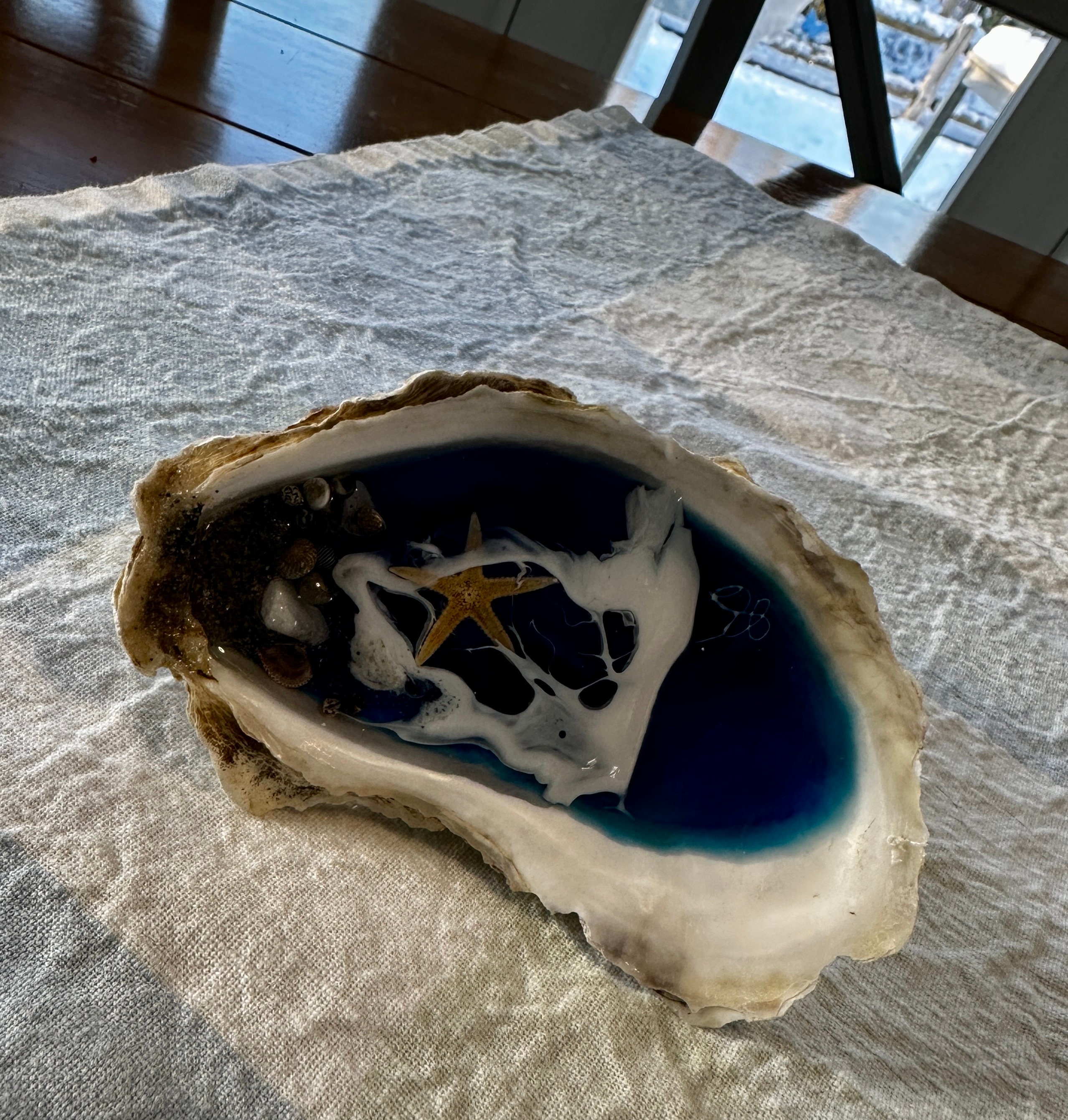 Oyster Shell Beach Scene, Cape Cod Beach Scene in Oyster Shell, Oyster ...