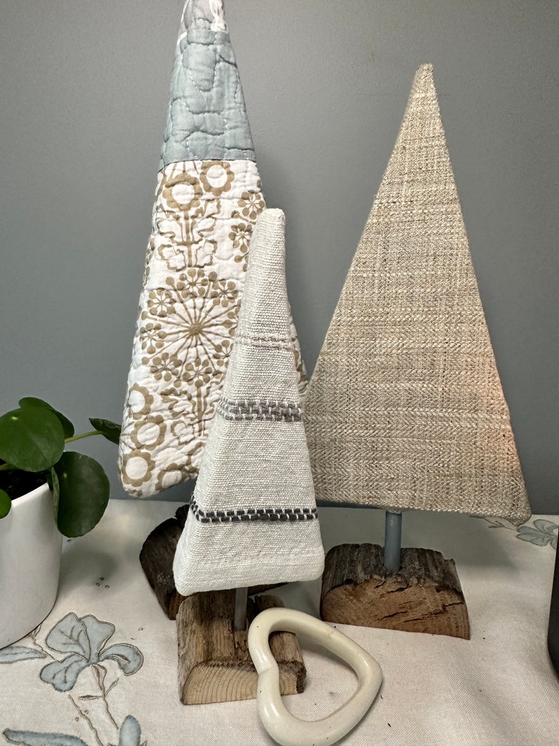 Modern Farmhouse, Fabric Trees, Farmhouse Christmas Tree, Modern Mantle ...