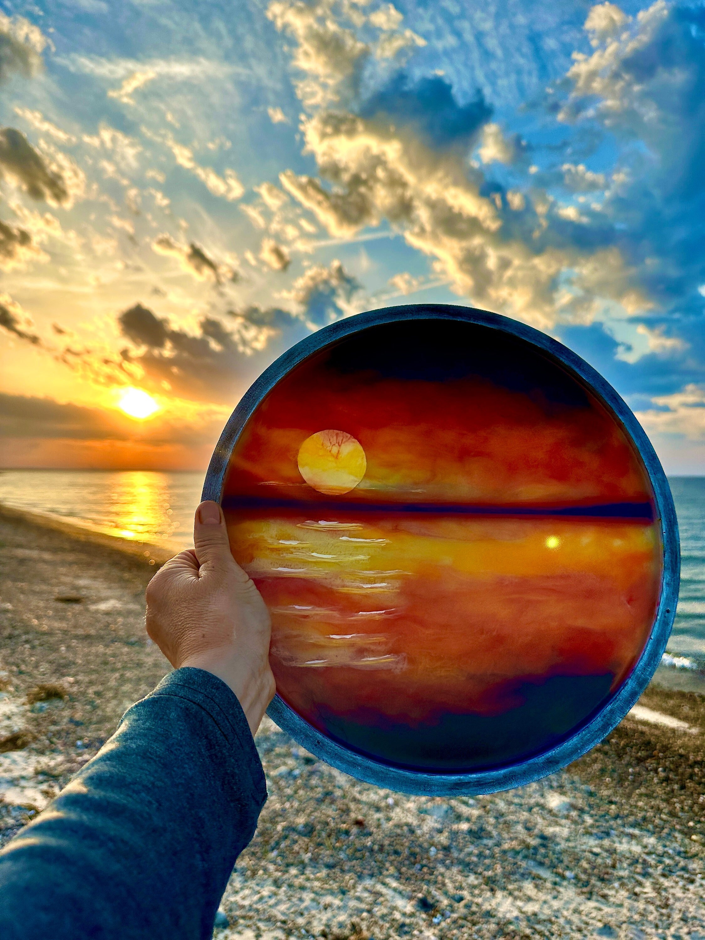 Epoxy Resin Sunset Wall Hanging - Etsy