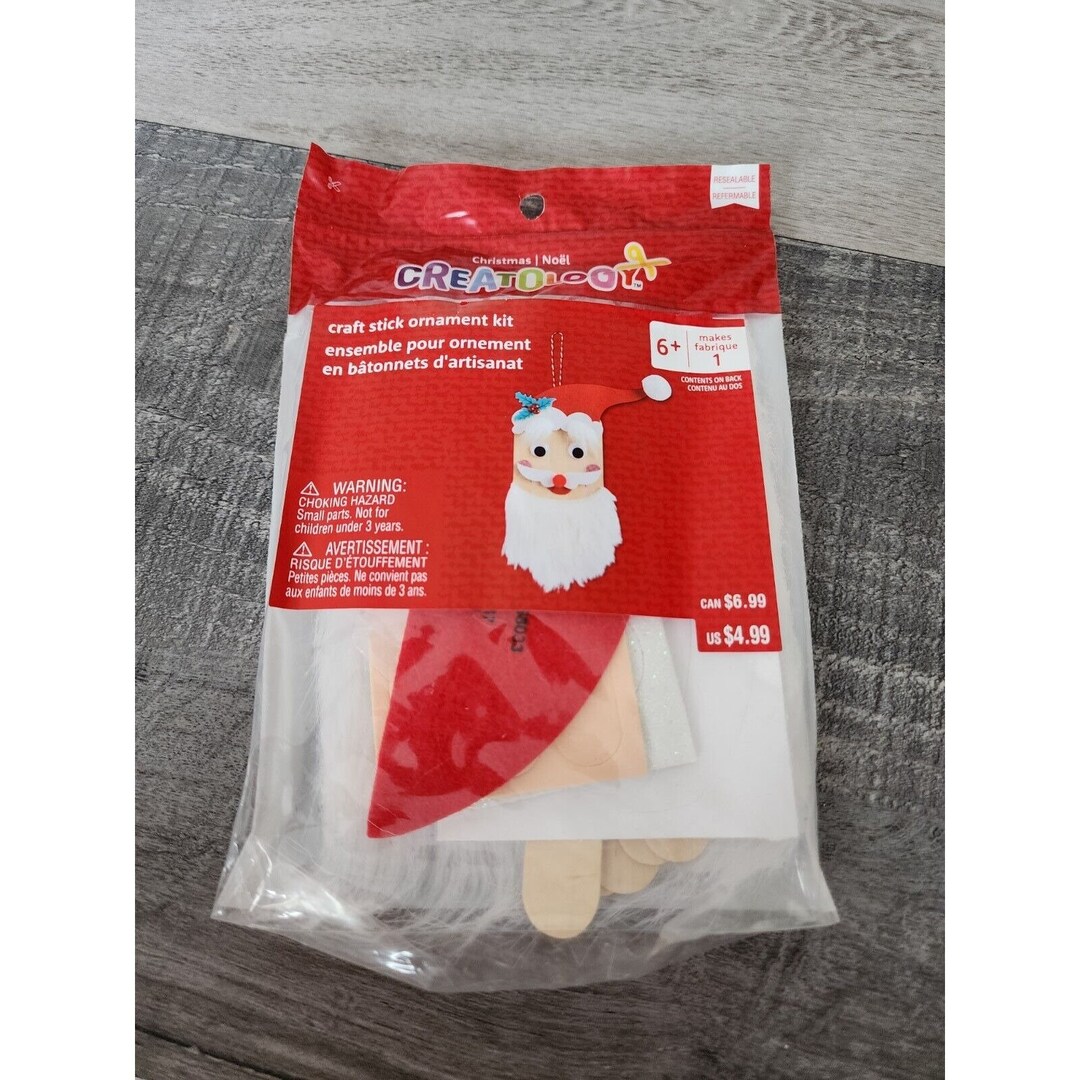 Ornament Christmas Craft Stick SANTA Kit - Creatology Sealed DIY NEW - Etsy